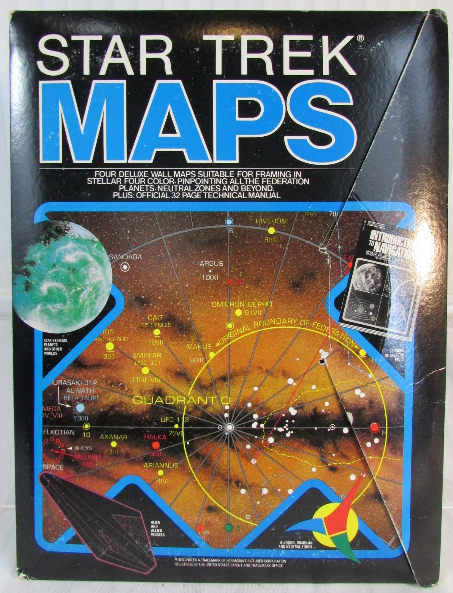 Vintage PARAMOUNT PICTURES Corp., STAR TREK MAPS, Includes Original ...