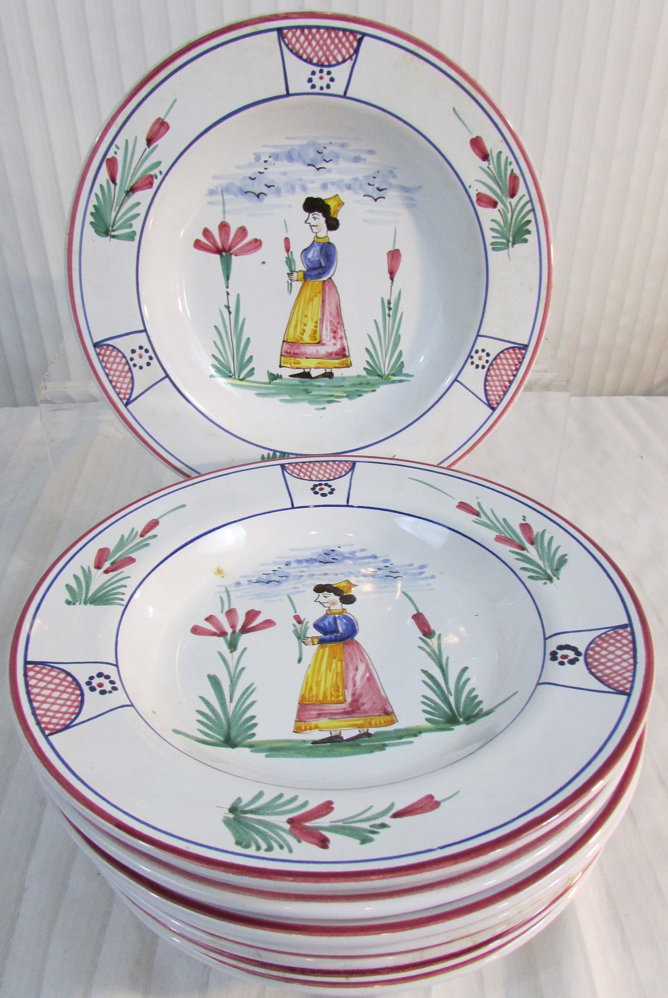 Set Of 11! Signed CERAMICHE SBERNA Brand, COUP SOUP Bowls, CAMPAGNOLA ...