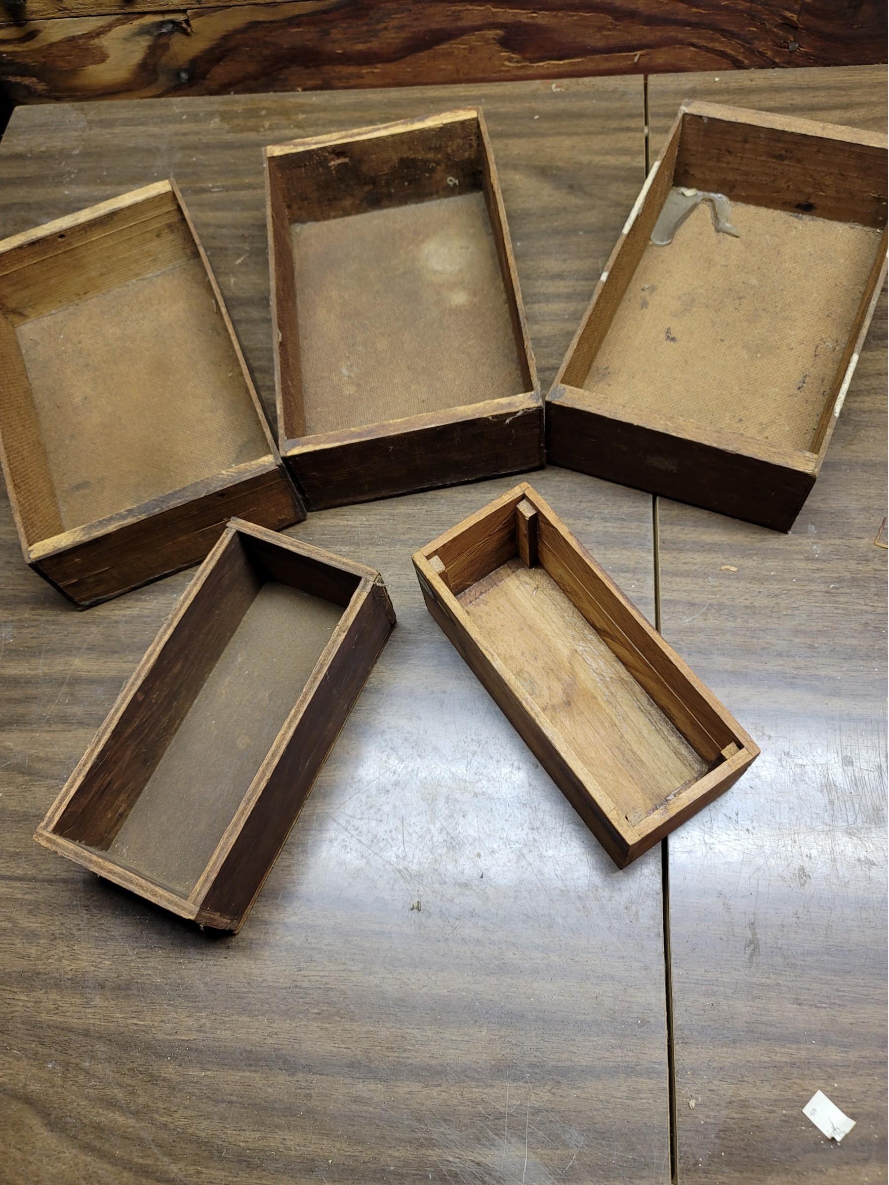 5 Small Wooden Drawer Boxes #5917 | Auctionninja.com