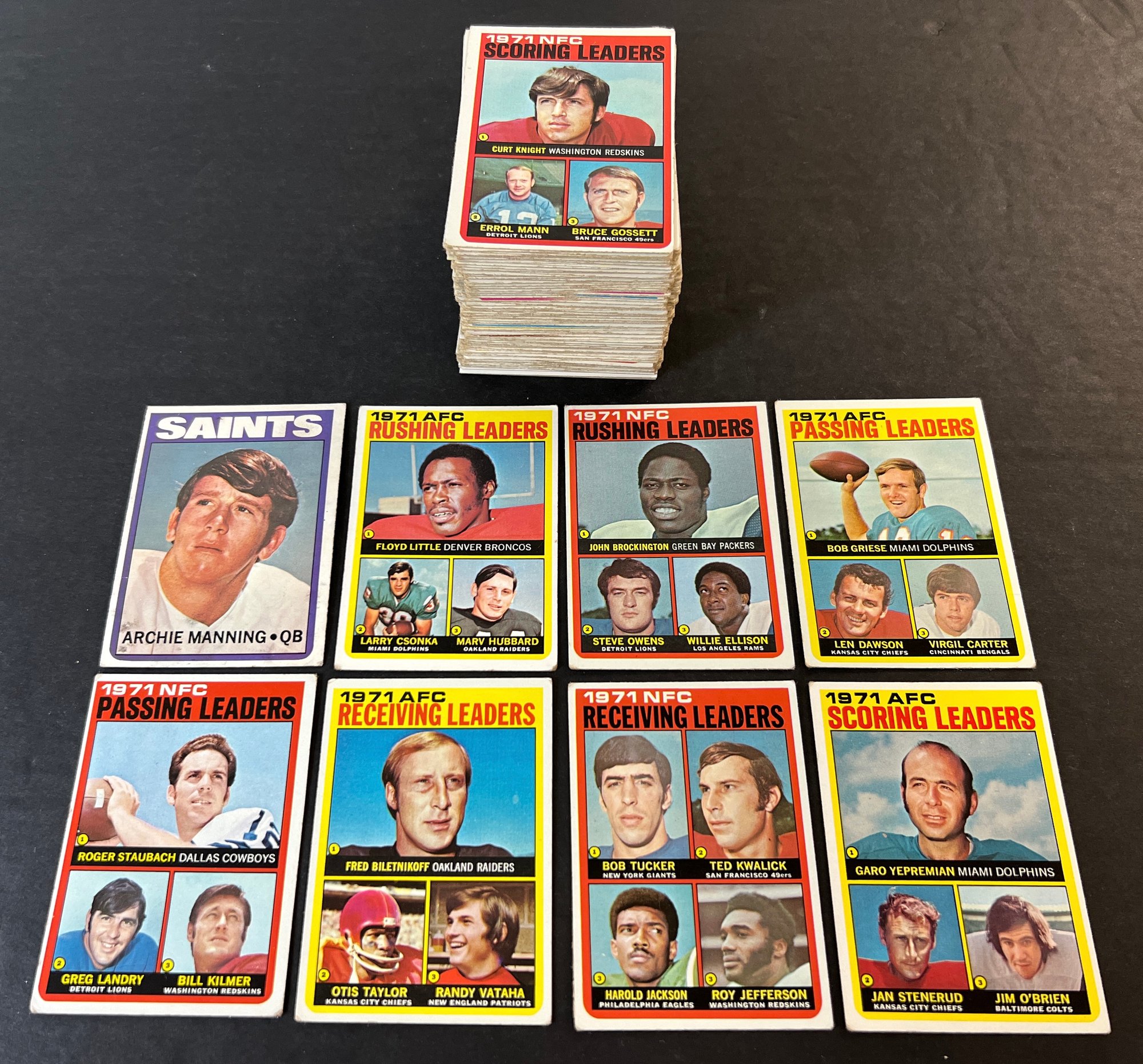 1972 TOPPS FOOTBALL CARD PARTIAL SET 131 DIFFERENT #66212 ...