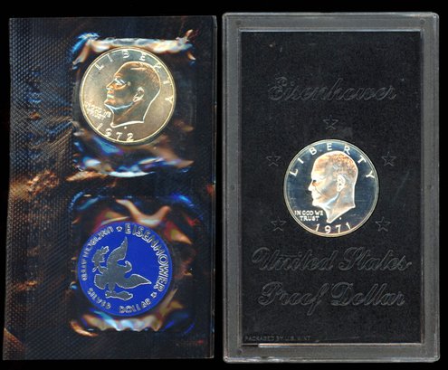 1971 & 1972 SILVER JFK PROOF COINS 40 SILVER US #59167 | Auctionninja.com