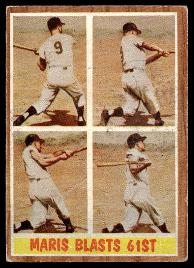 1962 TOPPS ROGER MARIS BASEBALL CARD #60893 | Auctionninja.com