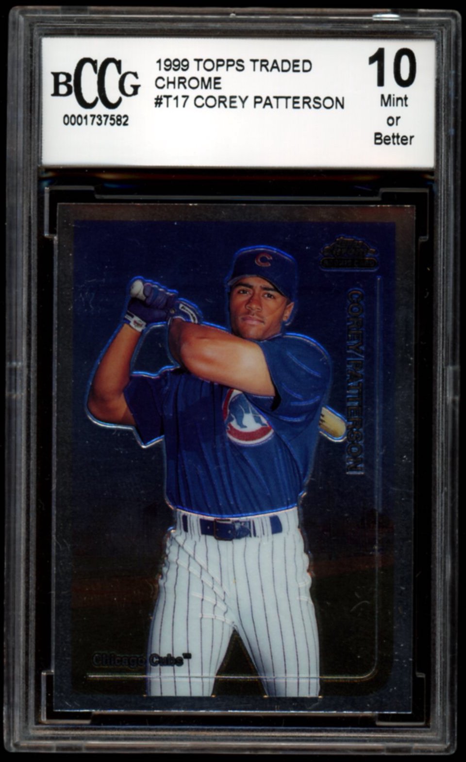 1999 TOPPS TRADED CHROME COREY PATTERSON ROOKIE BCCG 10 BASEBALL CARD ...