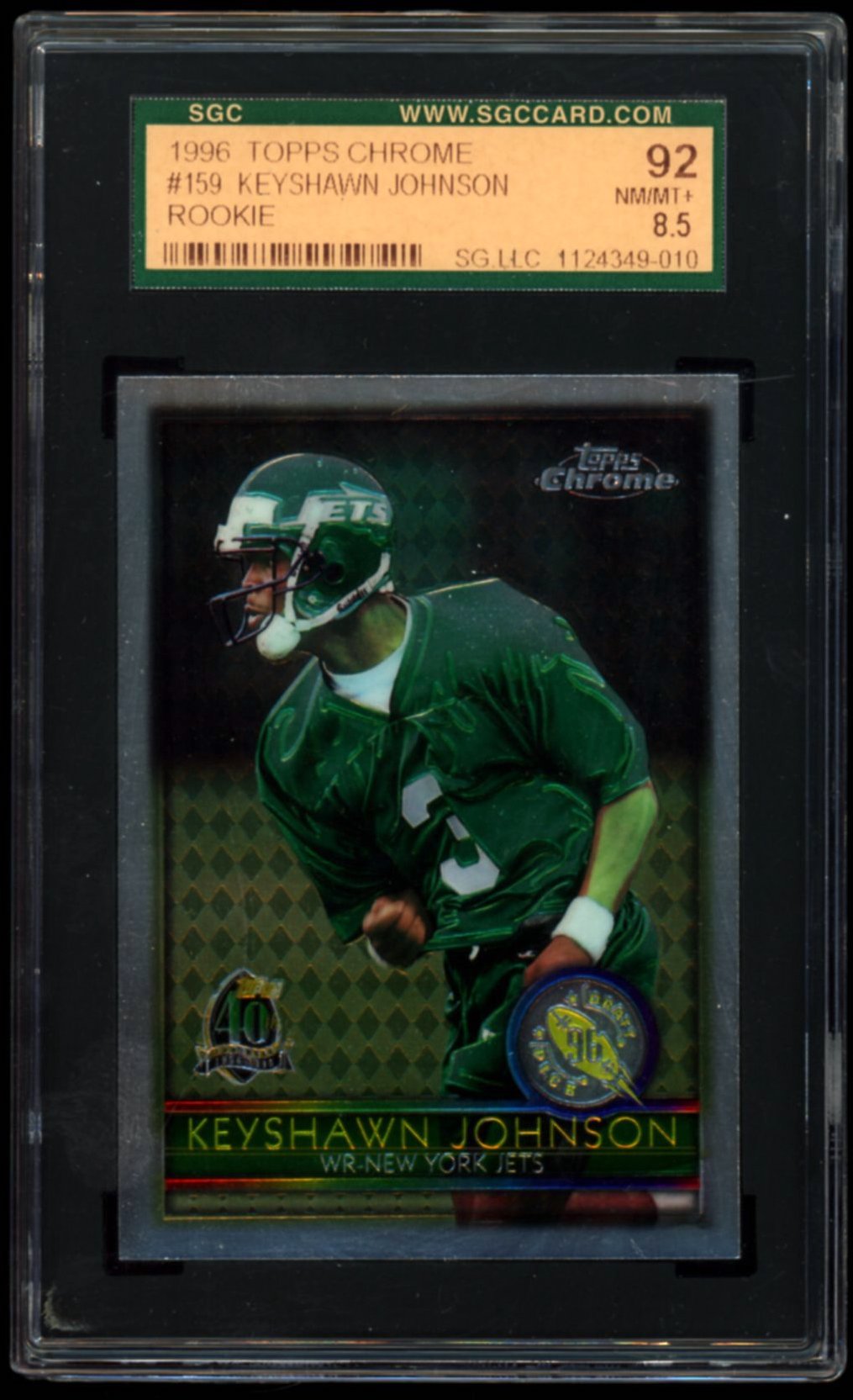 KEYSHAWN JOHNSON ROOKIE SGC 85. FOOTBALL CARD #66695 | Auctionninja.com