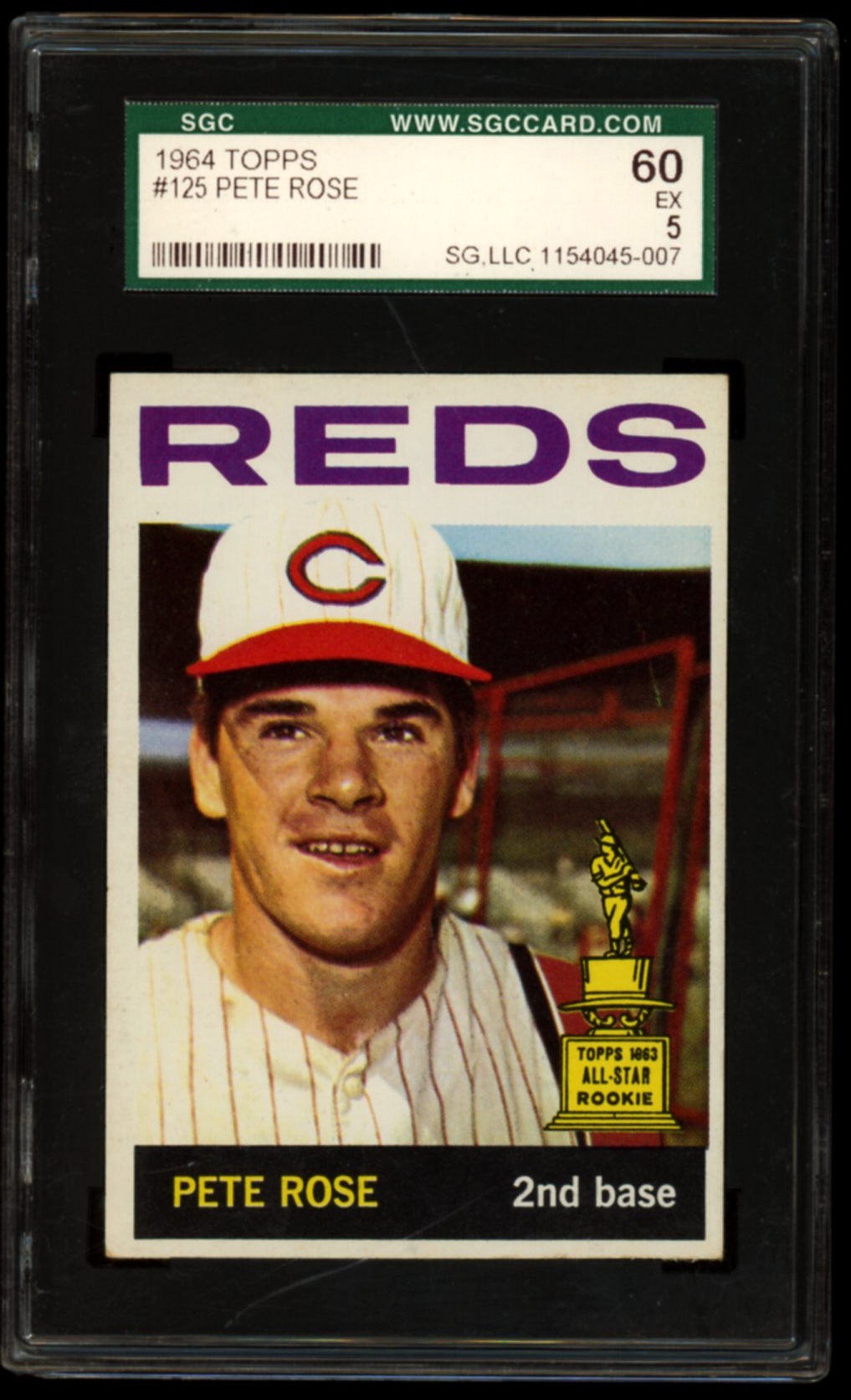 1964 TOPPS BASEBALL PETE ROSE ROOKIE CARD SGC 5 #68026 | Auctionninja.com