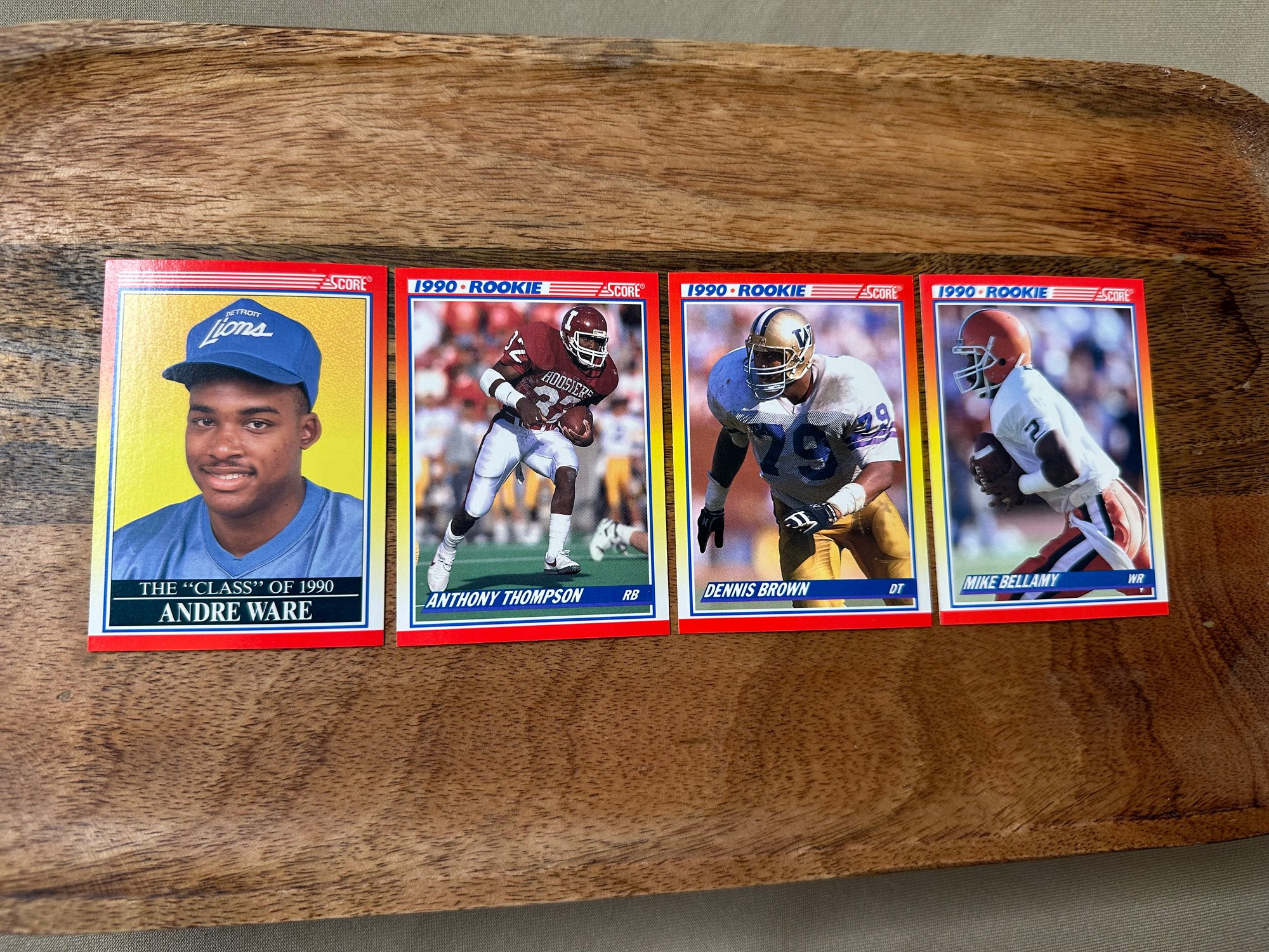 Score Football Card 1990 Lot Of Four Cards Andre Ware #2865 ...
