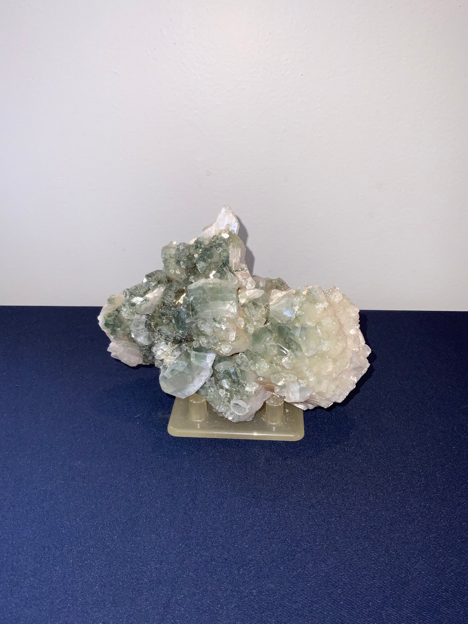 Small Green And White Crystal Rock Cluster With Stand #56863 ...