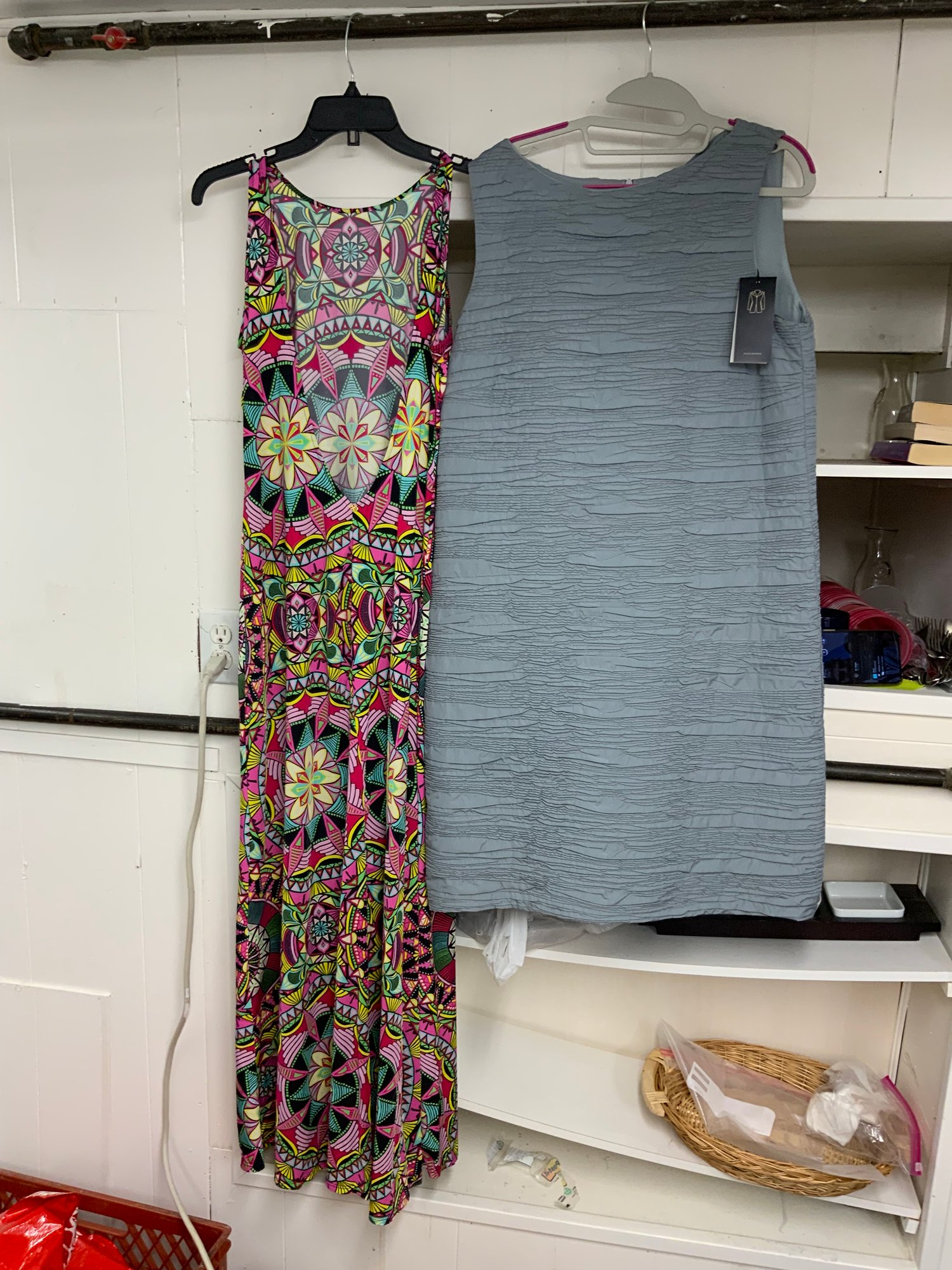 Piazza Sempione Grey Shift Dress & Multicolored Lily Q Barcelona ...