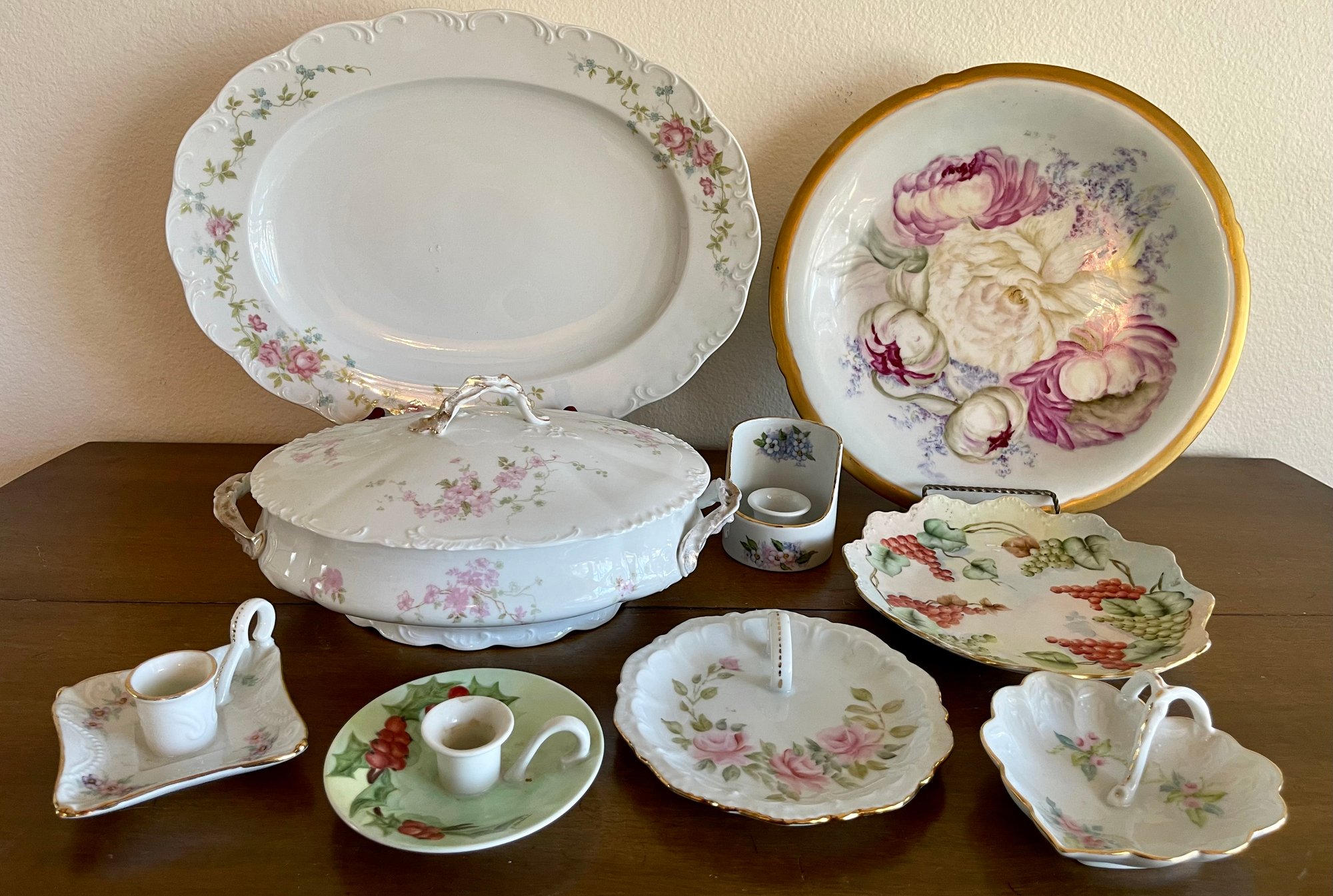 Rosenthal Classic Rose Platter With Habasburg Austria Lidded Dish, Hand ...