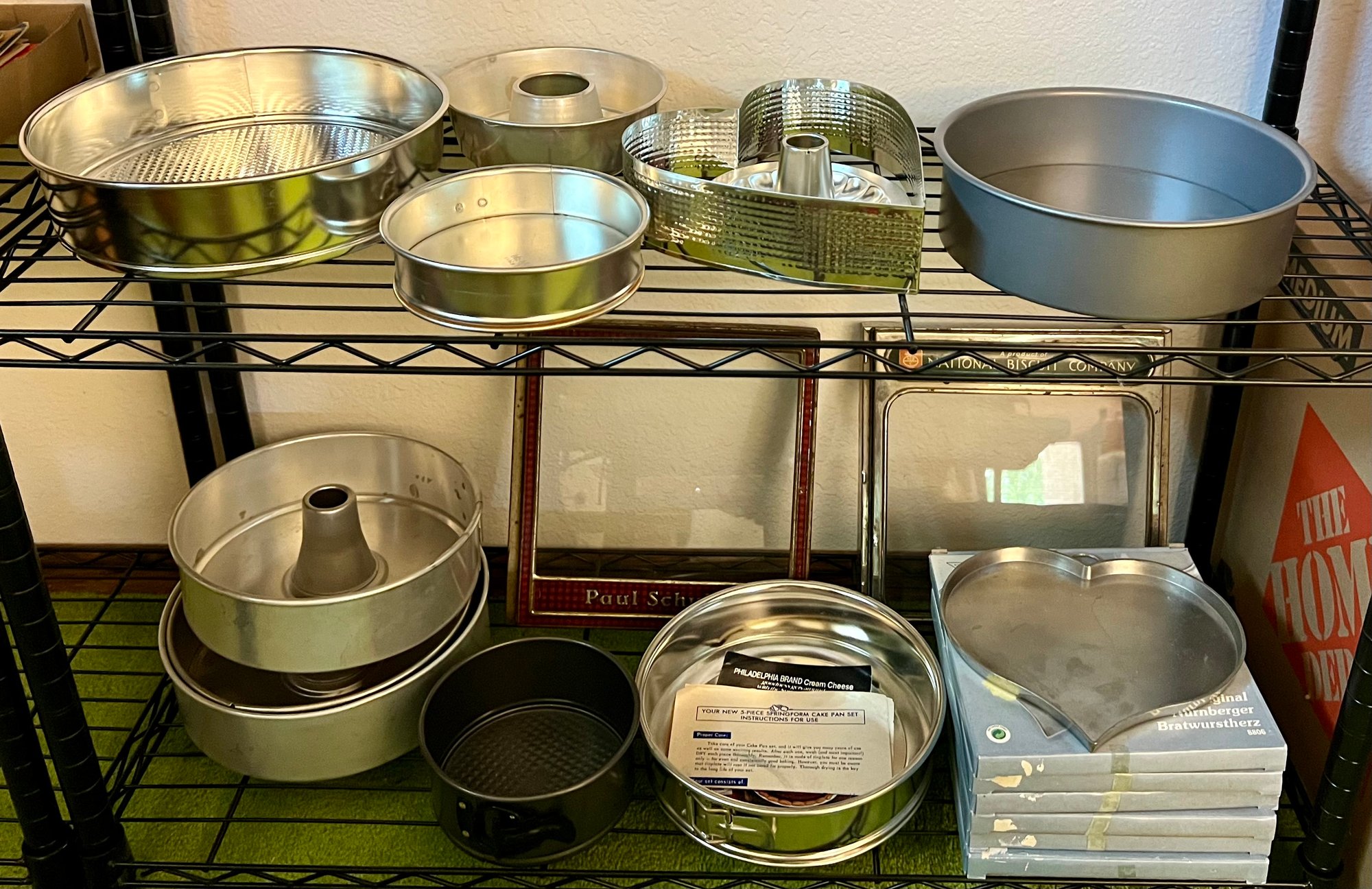 Vintage Baking Lot - Assorted Size Cake Dishes, Bratwurst Trays, (2 ...