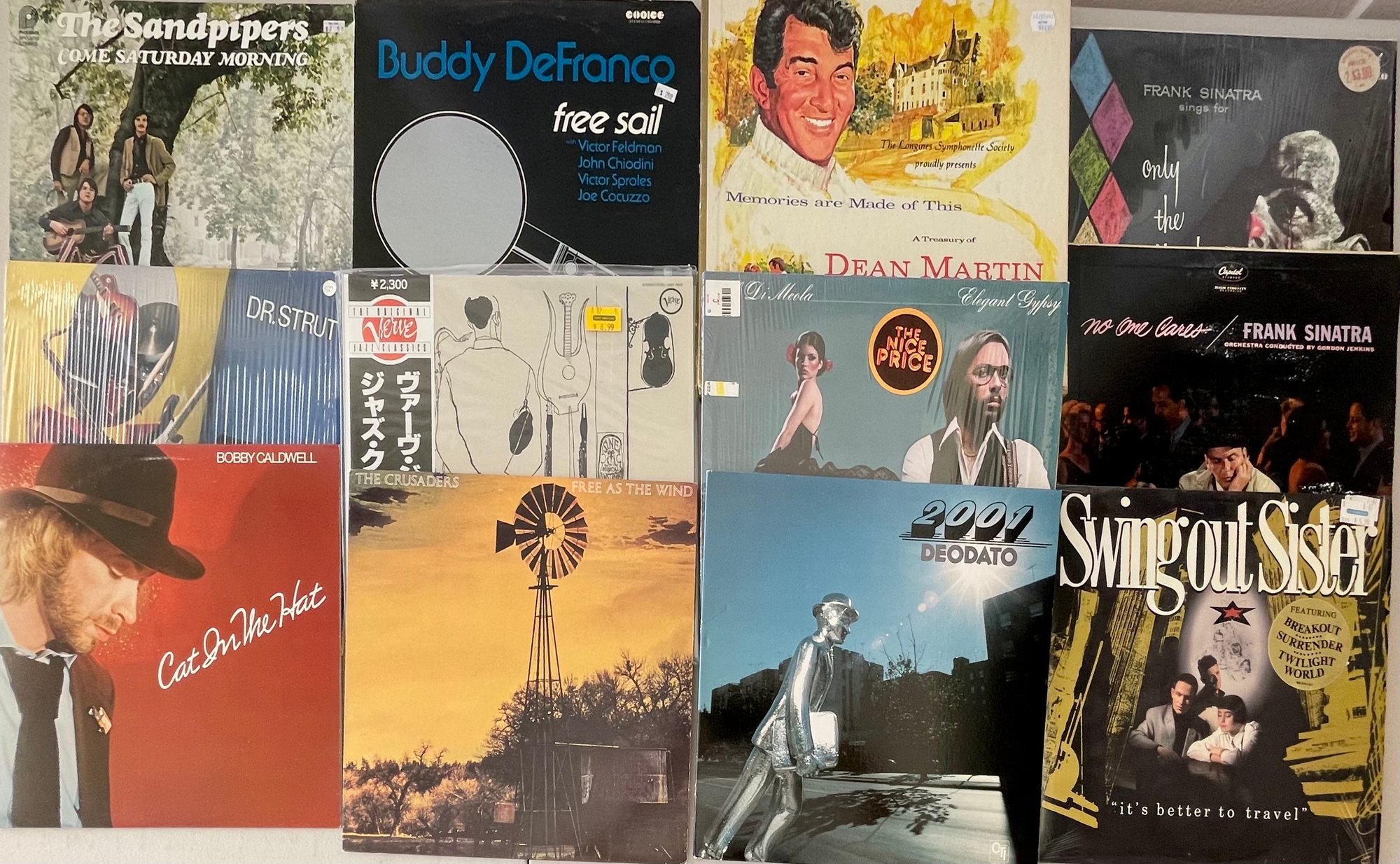 (12) Vintage Vinyl Albums - The Dean Martin Box Set, The Sandpipers ...