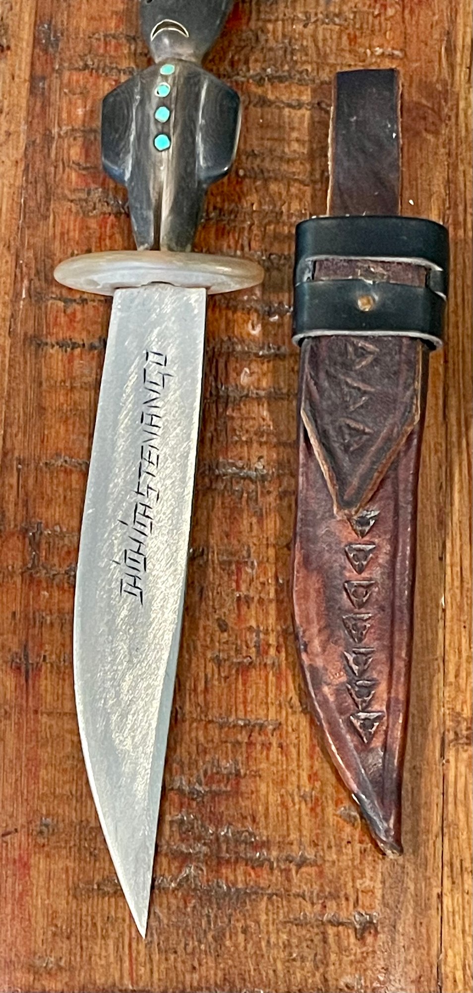 Carved Horn Mayan Native Knife - Chichicastenango Guatemala Dagger With ...