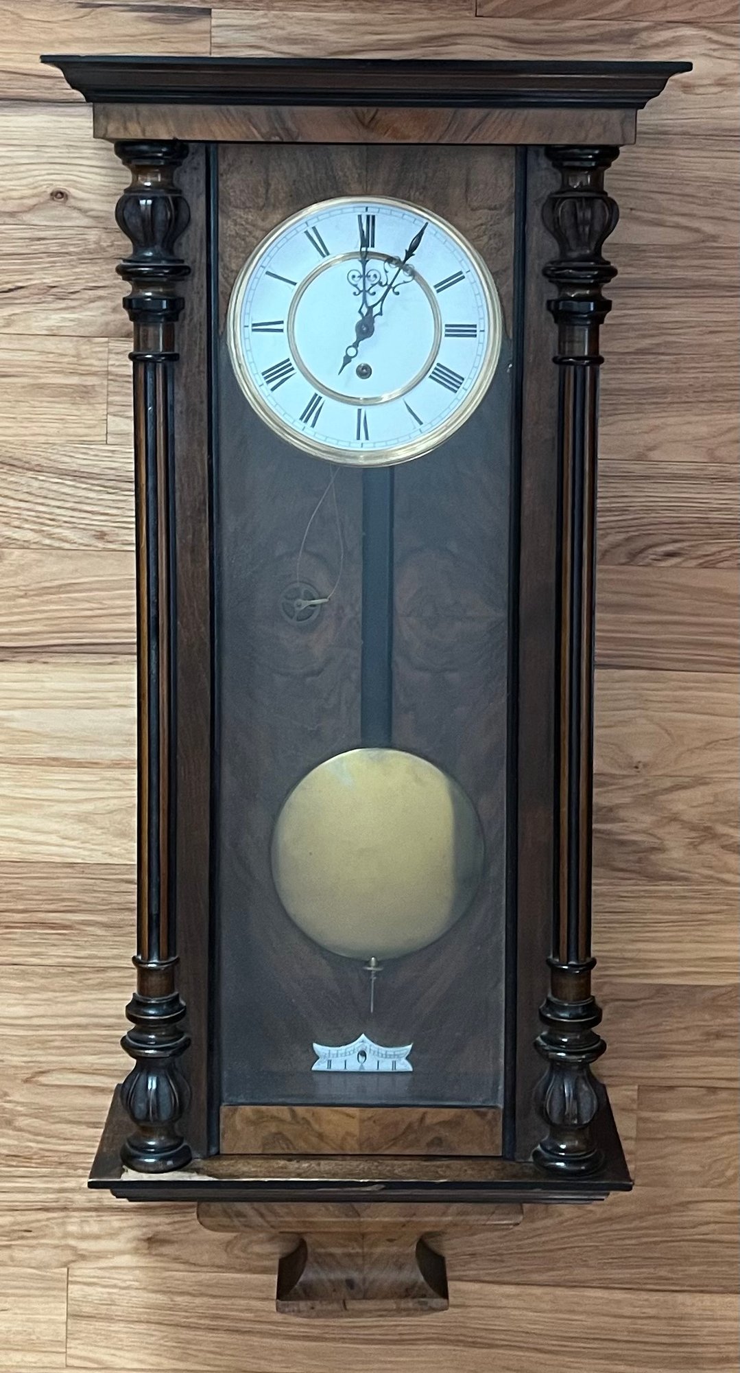 Antique German Regulator Clock With NO Key (as Is) #39771 ...
