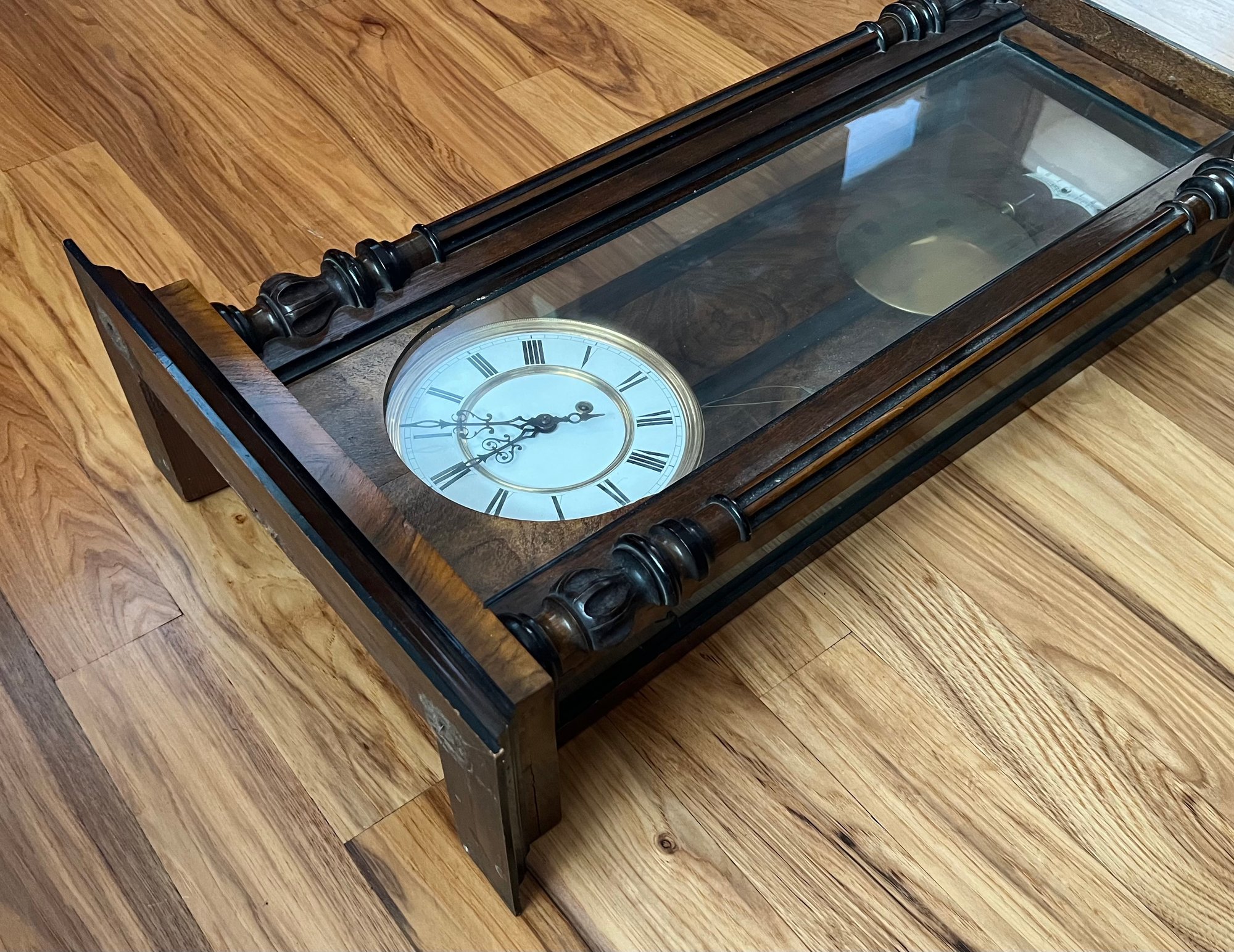Antique German Regulator Clock With NO Key (as Is) #39771 ...