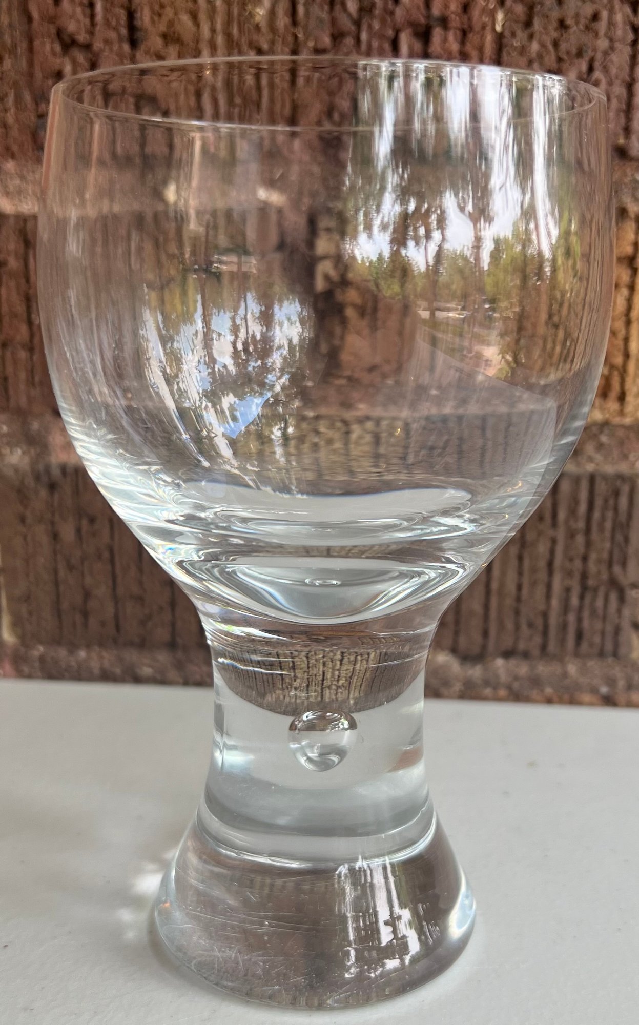 Set Of (6) Kosta Boda Rondo Clear Bubble Stem 6" Glasses #39896 ...