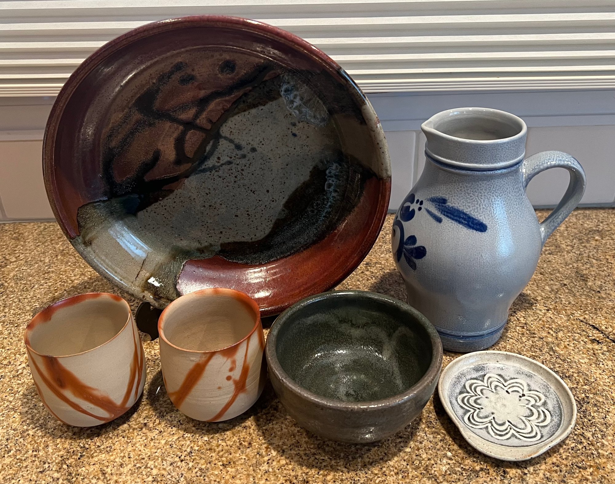 Studio Pottery Signed Bowls Pitcher And Cups #39945 | Auctionninja.com