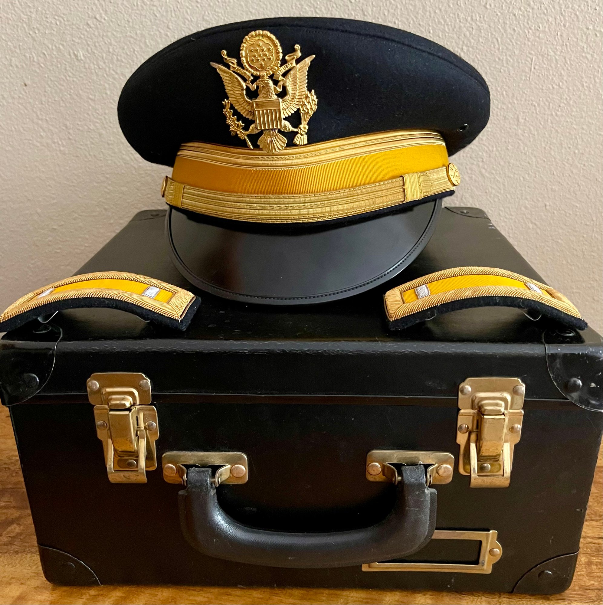 Luxenberg US Army Officer Military Dress Hat Size 6 7/8 With Bars And ...