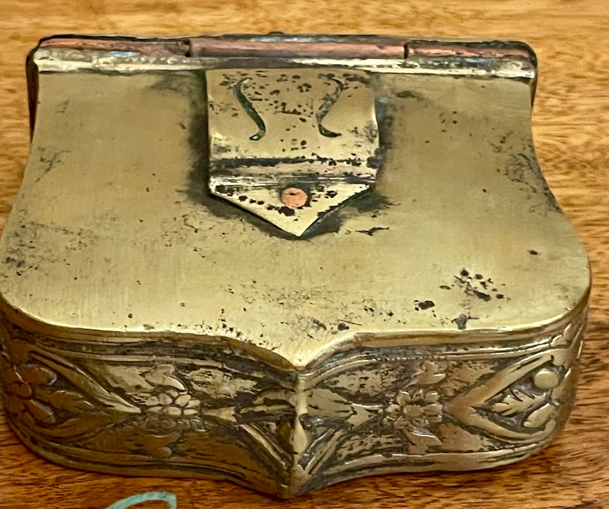 Antique Solid Brass War Smoke Case From Greece #40010 | Auctionninja.com