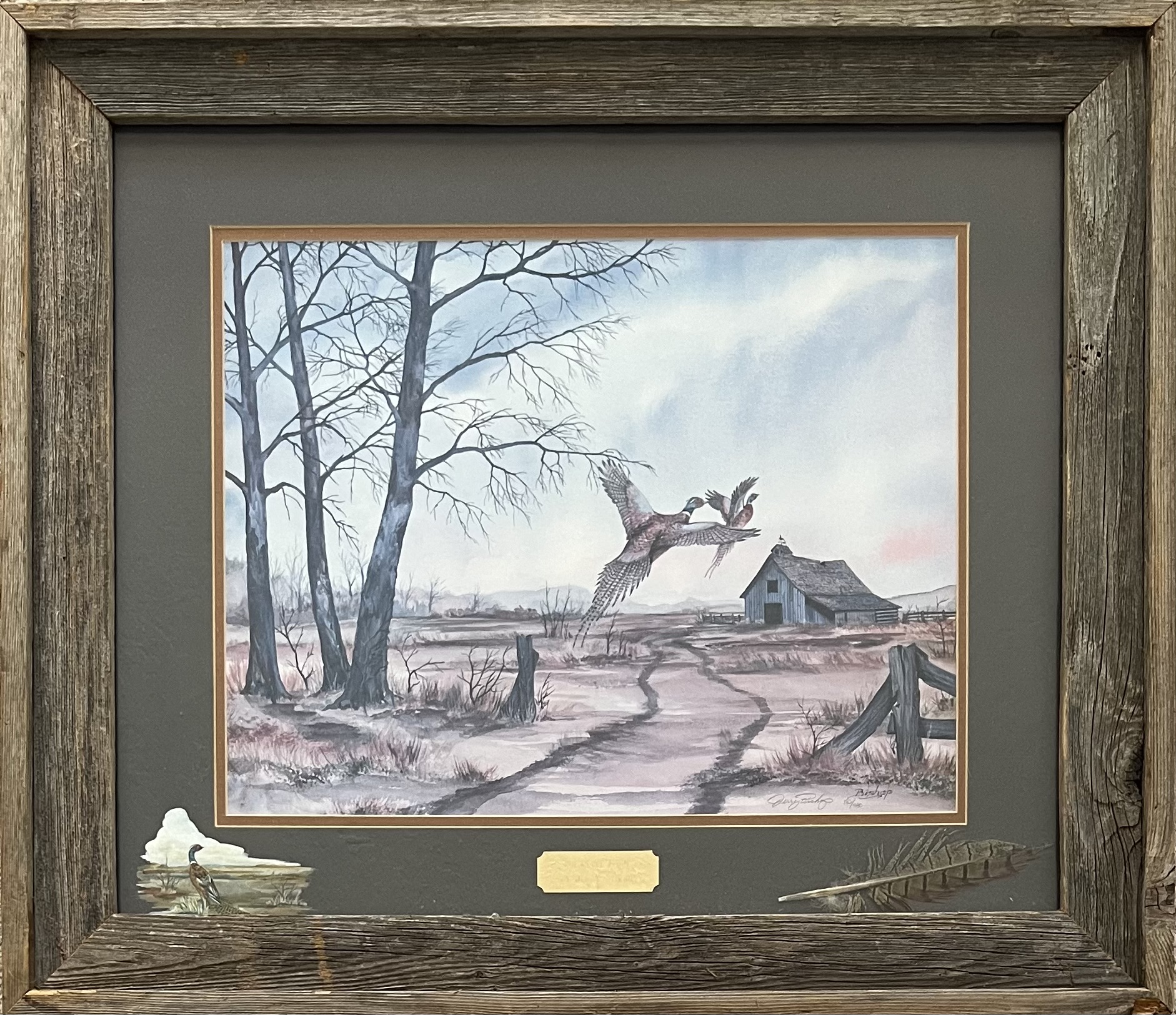 Pheasant Farm By Jerry Bishop Signed Limited Edition Print 183 Of 480 ...