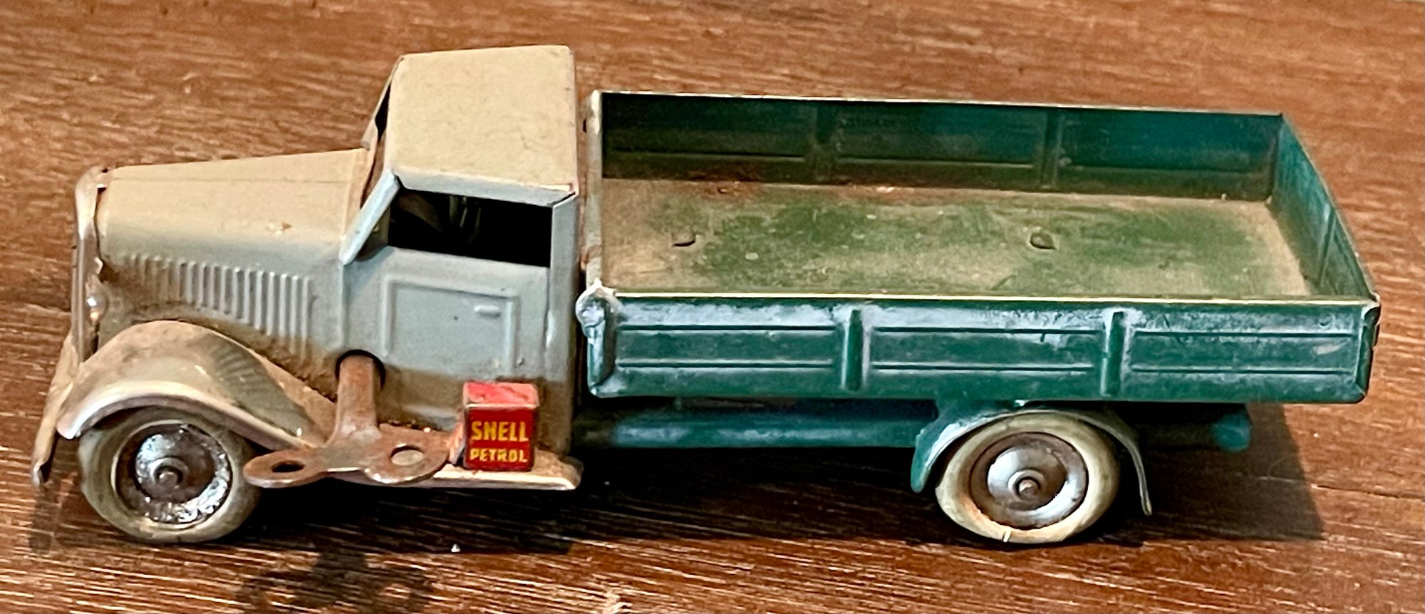 Vintage Tri-Ang Minic Clockwork Drop Side Toy Truck Lorry Two Tone Grey ...