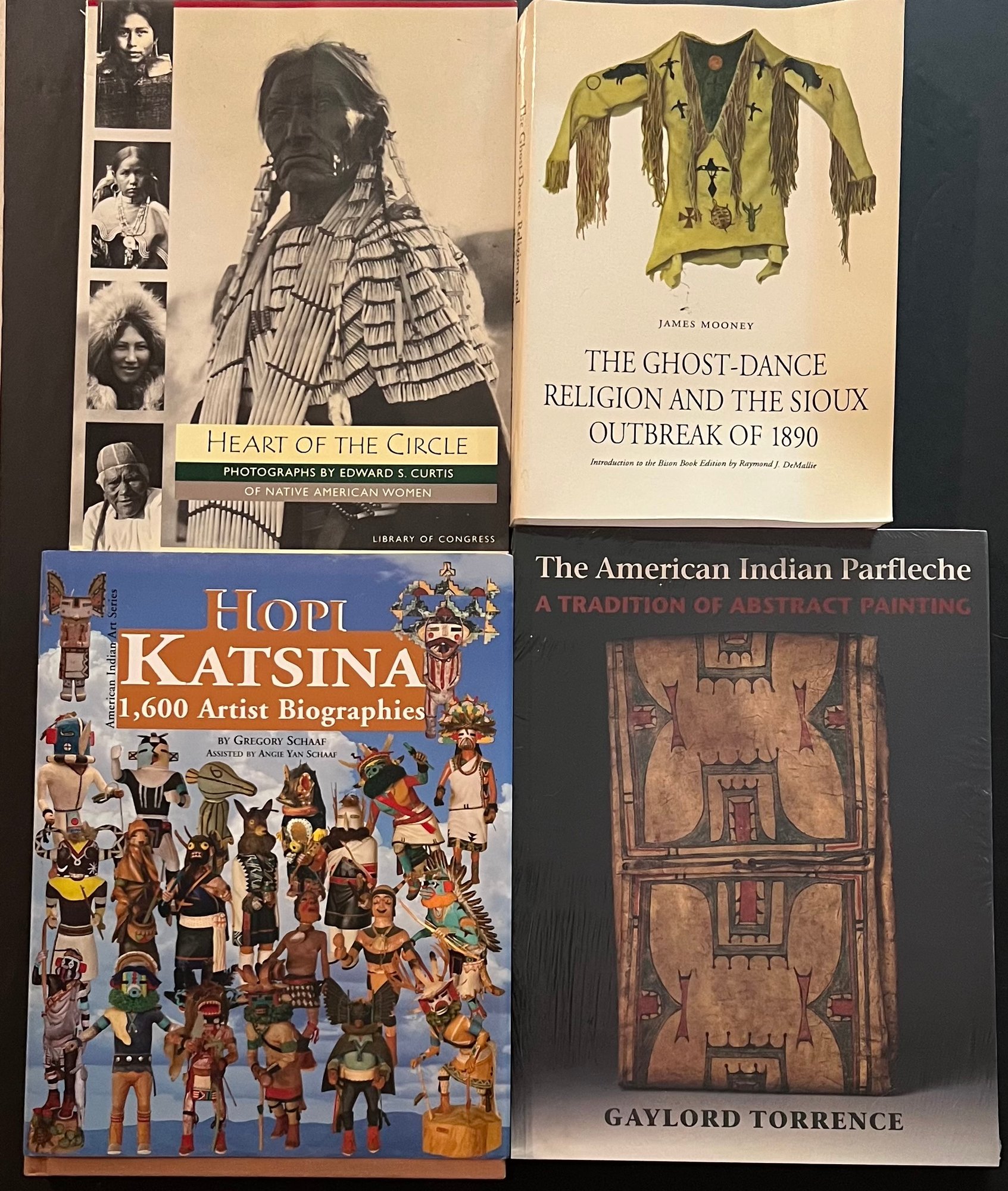 (4) Native American Books - Hop Katsina, American Indian Parfleche ...