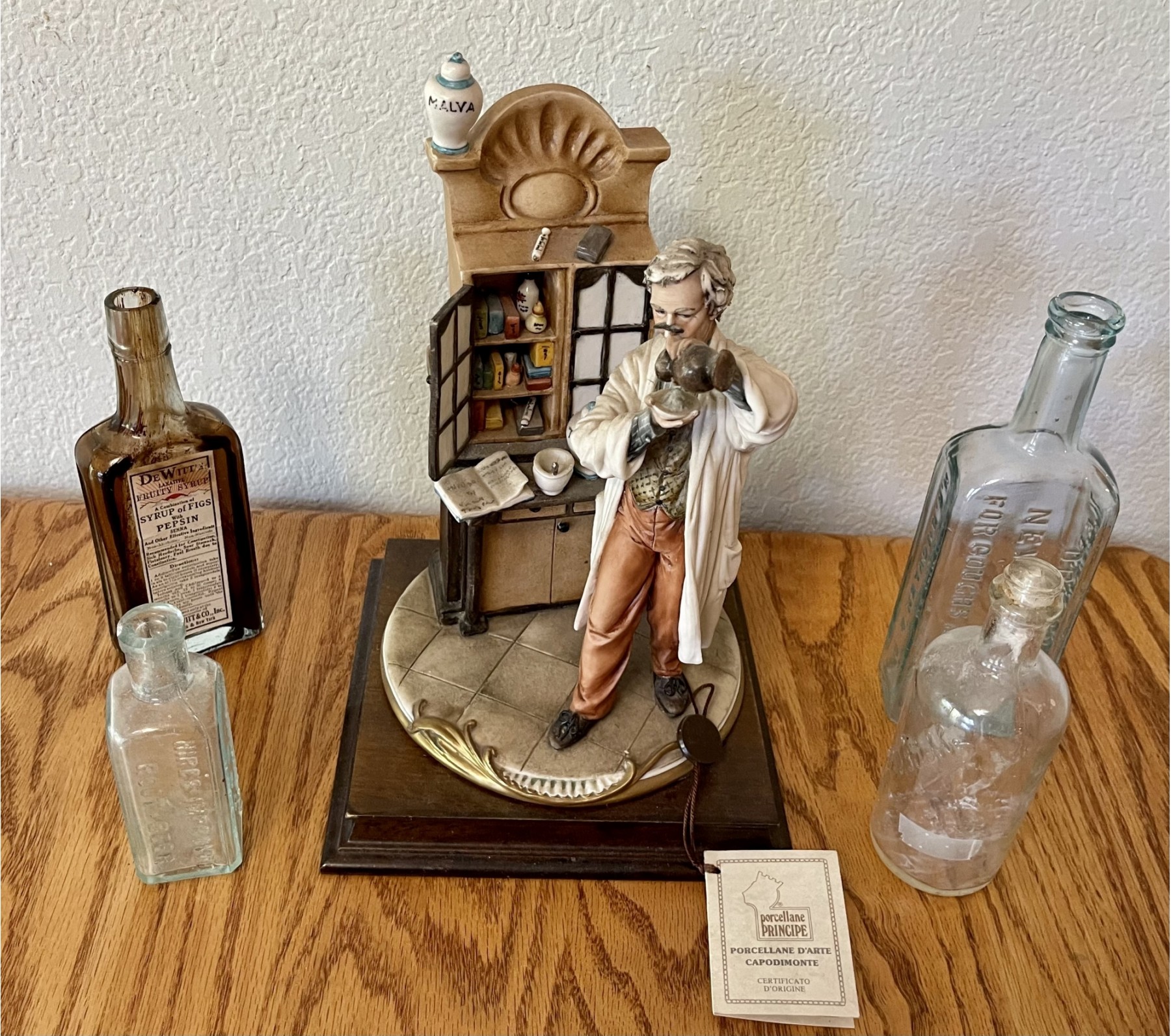 Porcellane D'Arte Capodimonte The Pharmacist Figurine With Assorted ...