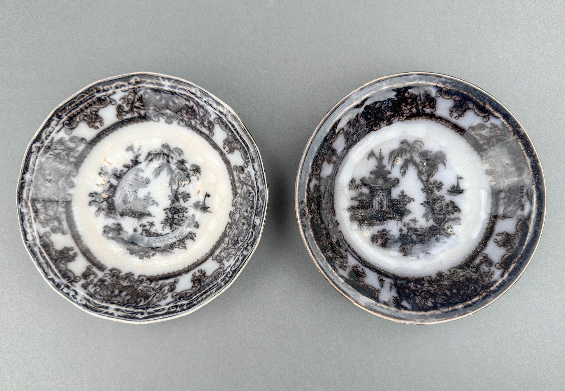 Antique Flow Black Ironstone Corean Pattern Small Bowls #8353 ...