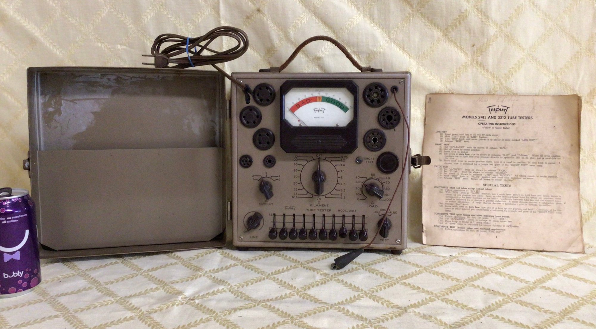 Vintage Tube Tester - Triplet - Model Number 2413 #11923 | Auctionninja.com