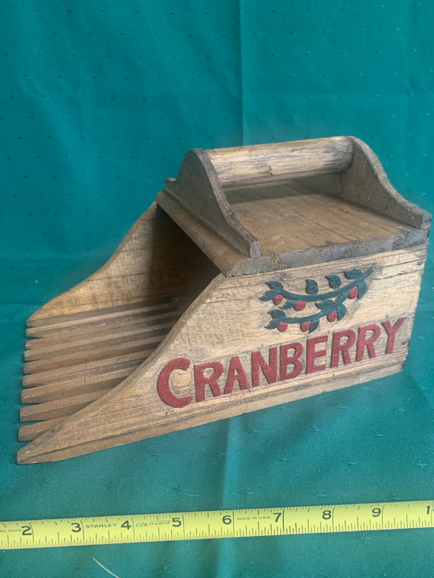 Wood Carved Cranberry Scoop, Carved Lettering & Berries, SHIPPABLE ...
