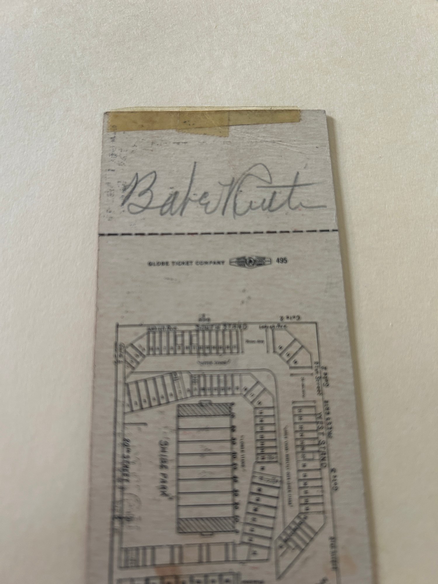 Ticket Stub Signed By Babe Ruth & First Day Of Issue Of Babe Ruth Stamp ...