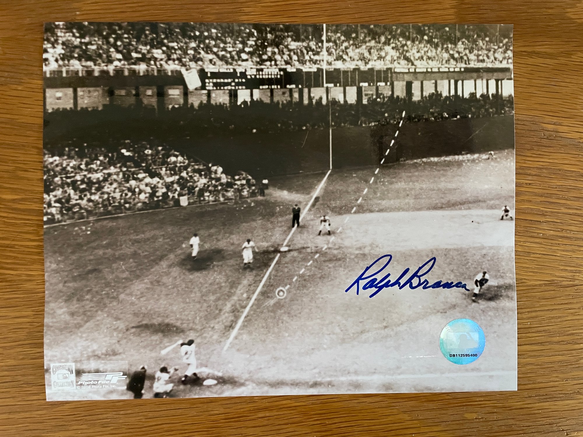 RALPH BRANCA SIGNED "SHOT HEARD AROUND THE WORLD" PHOTO #8694 ...