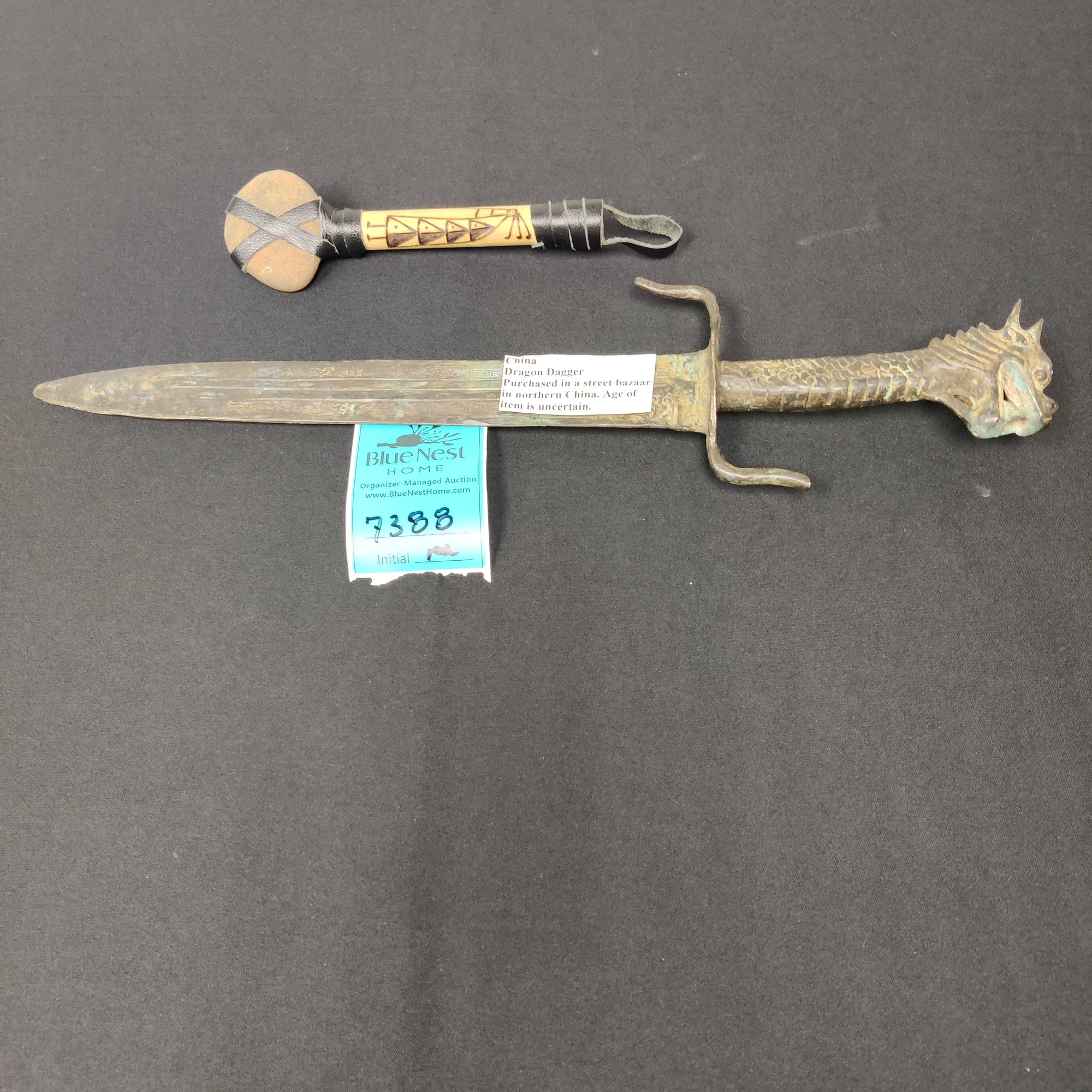 Native American Tomahawk And Dragon Dagger Replica #7388 | Auctionninja.com