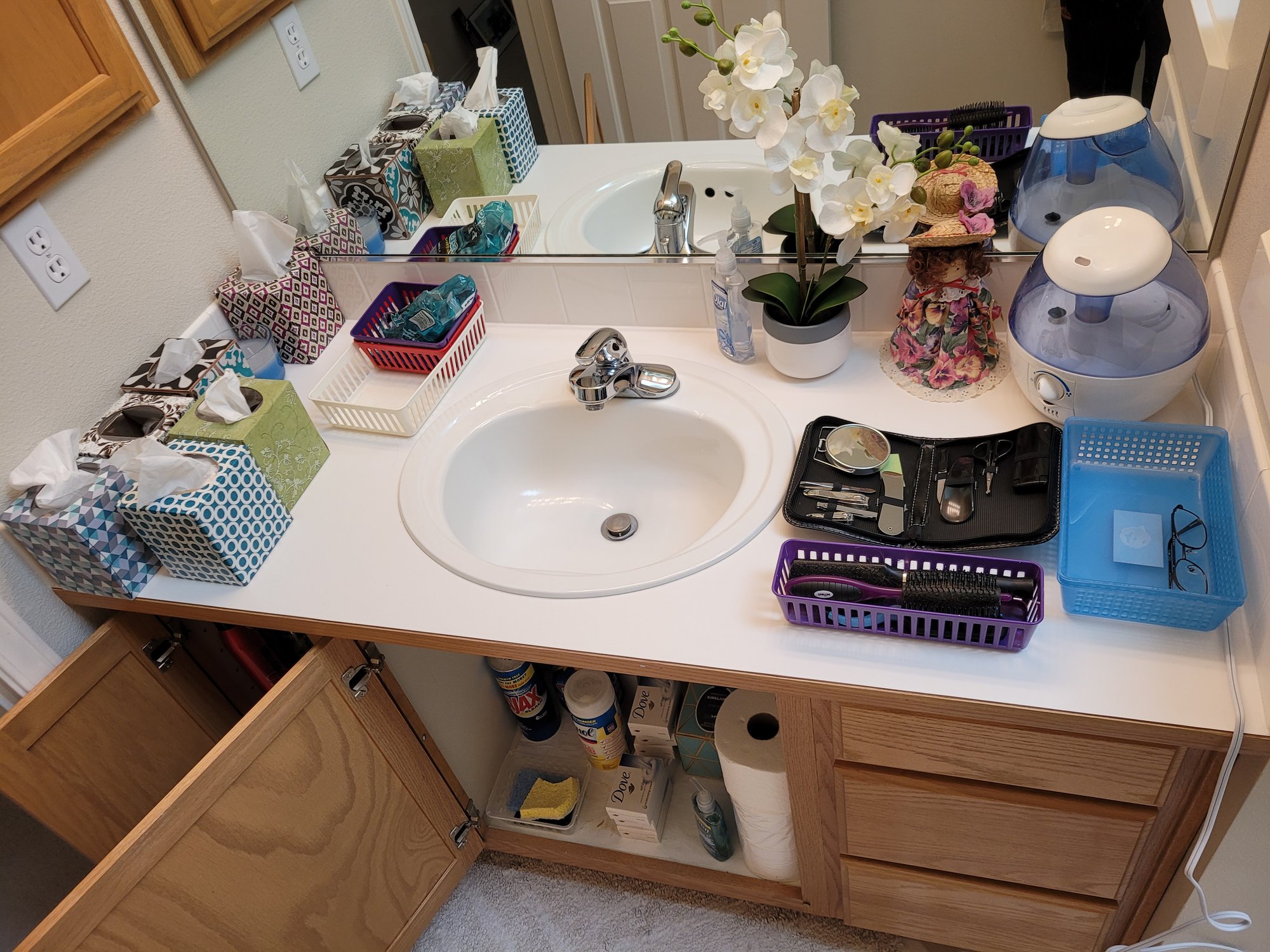 R16 Bathroom Lot Including Vicks Humidifier, Toiletries Kit, Decor ...