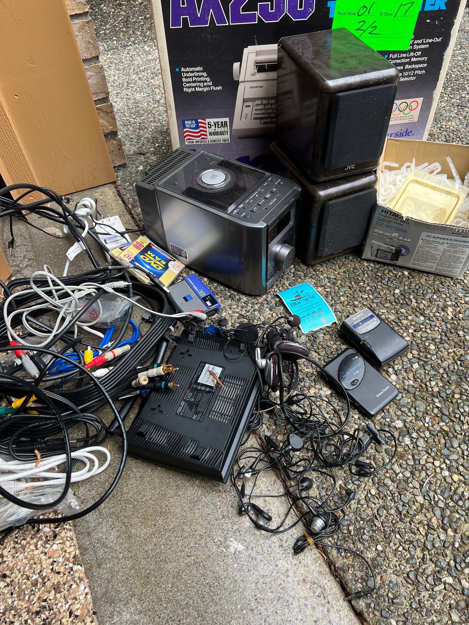 JVC Shelf CD Stereo Player, Sony AM/FM Personal Radio, Radio Shack AM ...