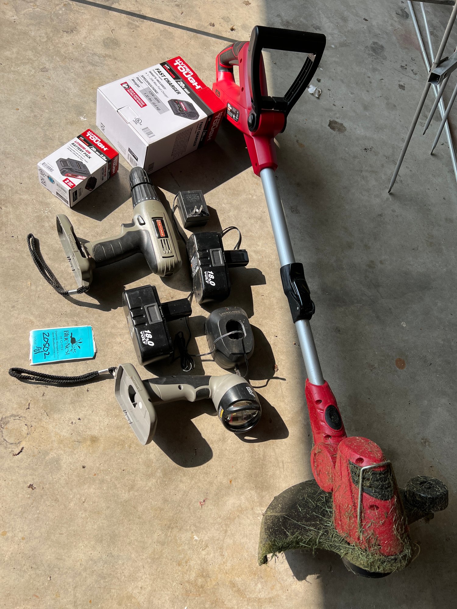Rm0 Hyper Tough 20v String Trimmer, Craftsman 18v Drill And Light ...