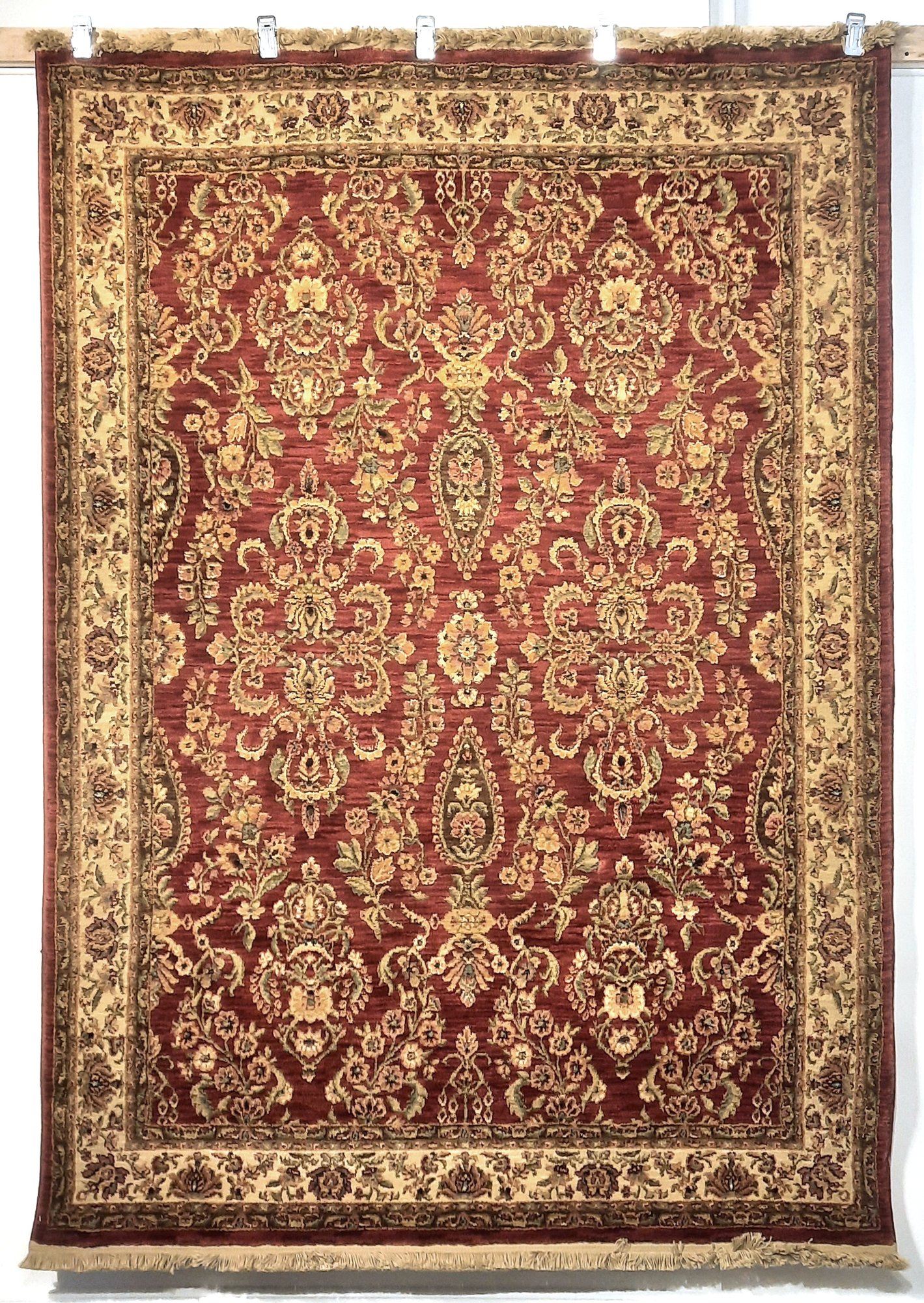 Traditional Burgundy Area Rug #1473 | Auctionninja.com