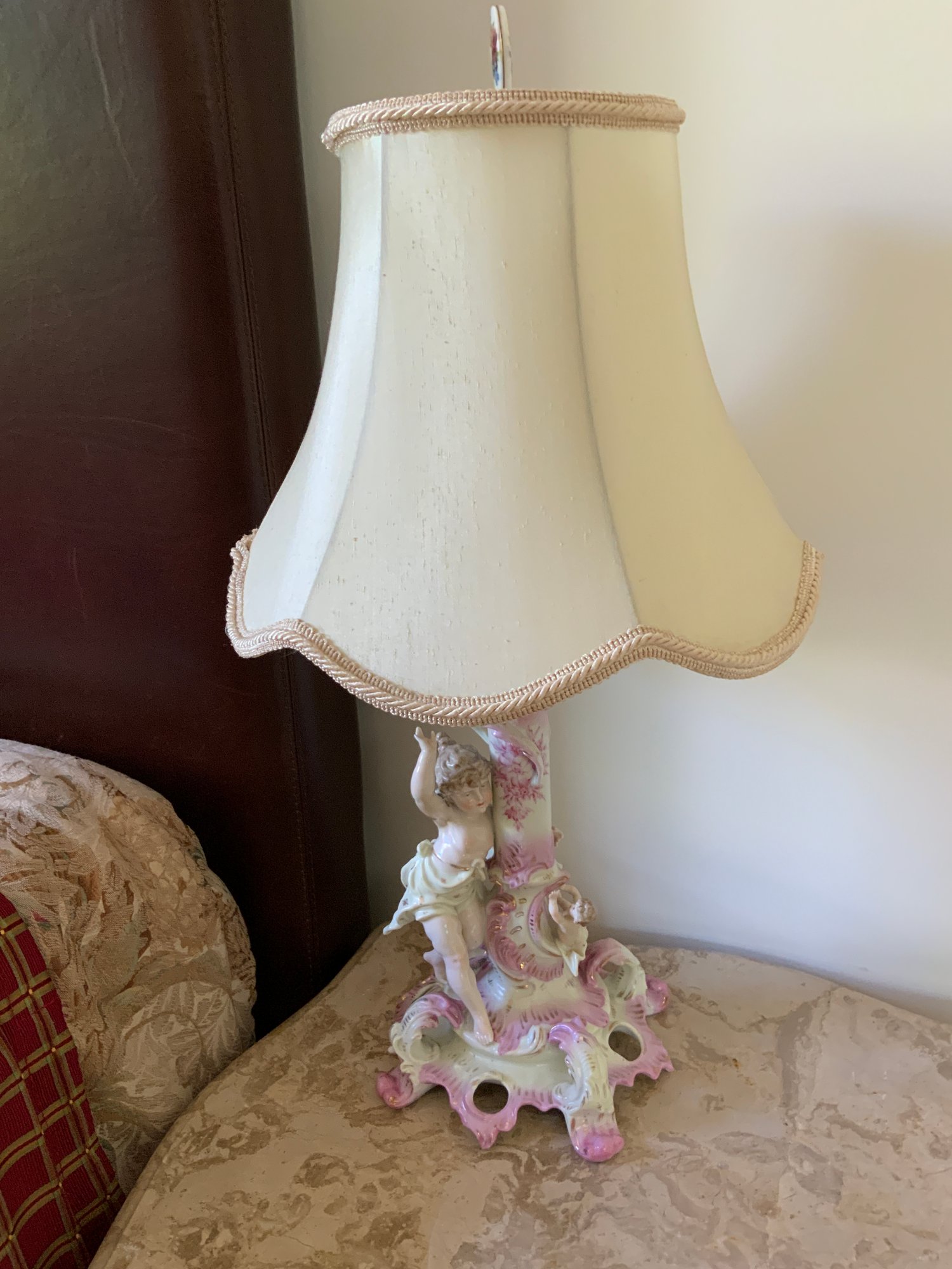 2C Two Porcelain Lamps Capodimonte And Other #9372 | Auctionninja.com