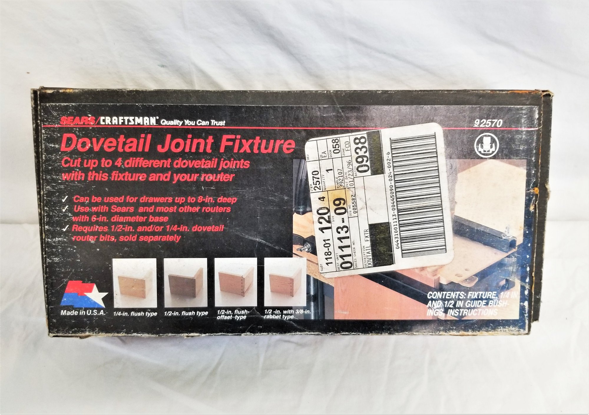 Vintage Sears/Craftsman DOVETAIL Joint Fixture Kit Model 92570 #1625544 ...