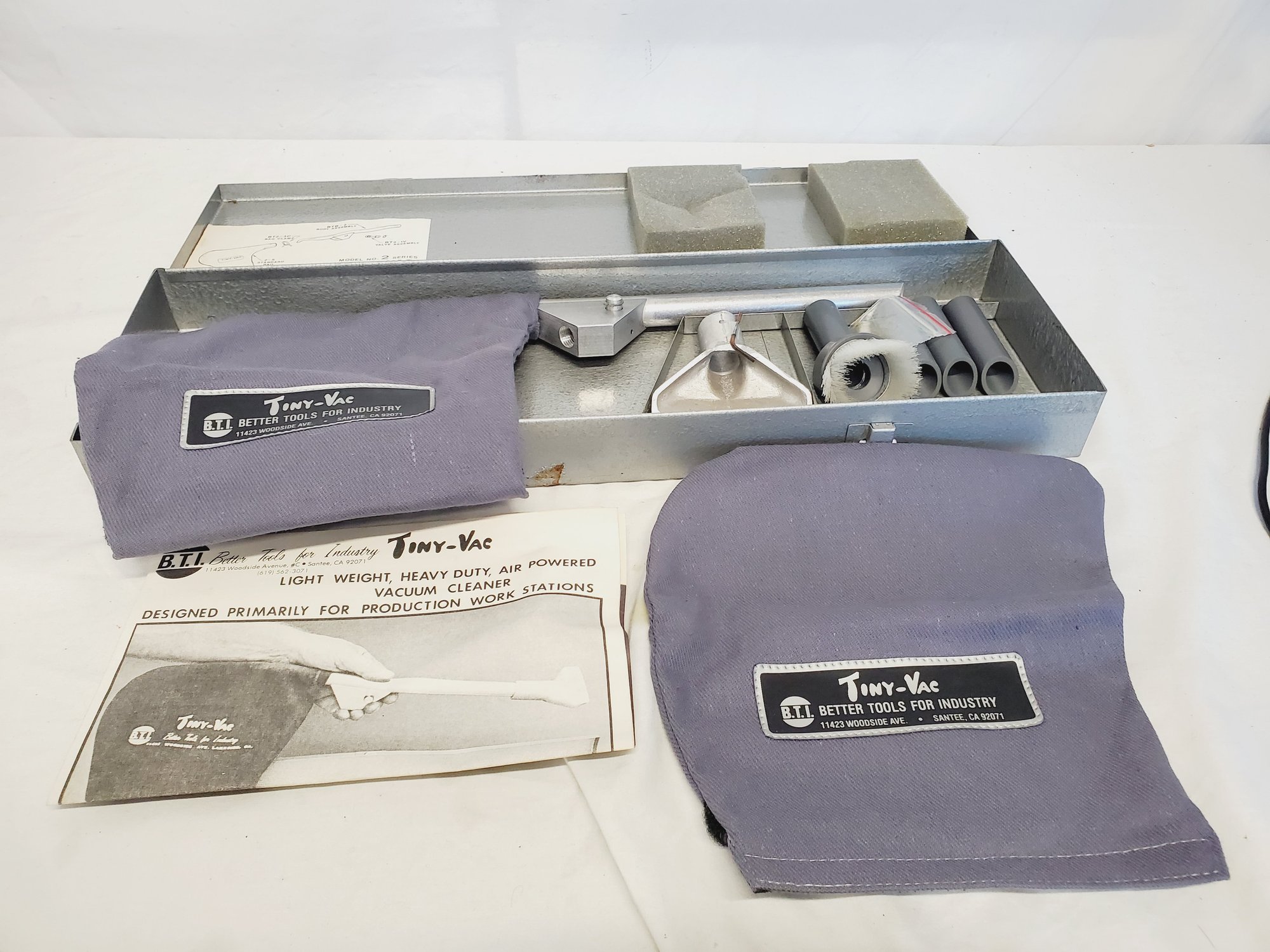 Vintage BTI Better Tools For Industry Tiny Vac Air Powered Vacuum ...