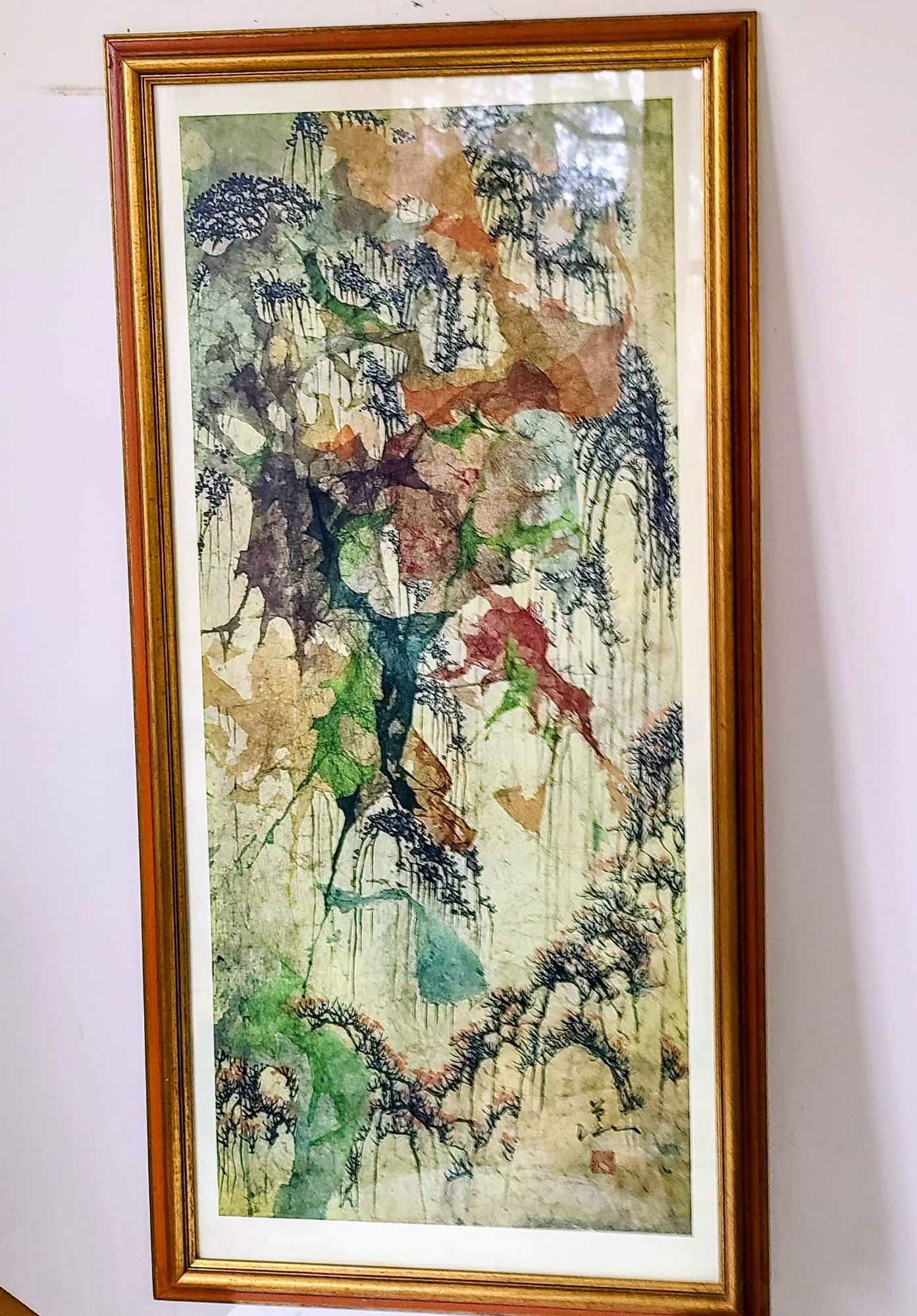 Pang, Tseng-Ying Abstract Titled "Moonlight In The Mist" Signed And ...