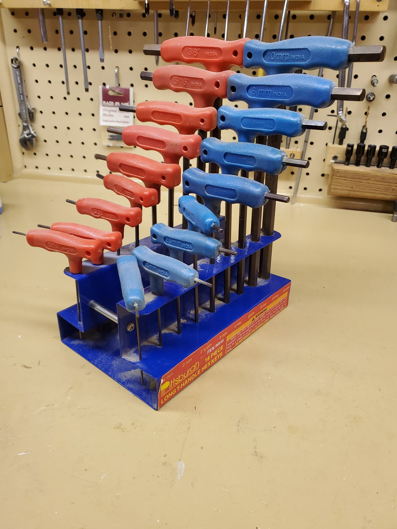 18 Piece Pittsburgh Long Handled Hex Keys - SAE & Metric #1894694 ...