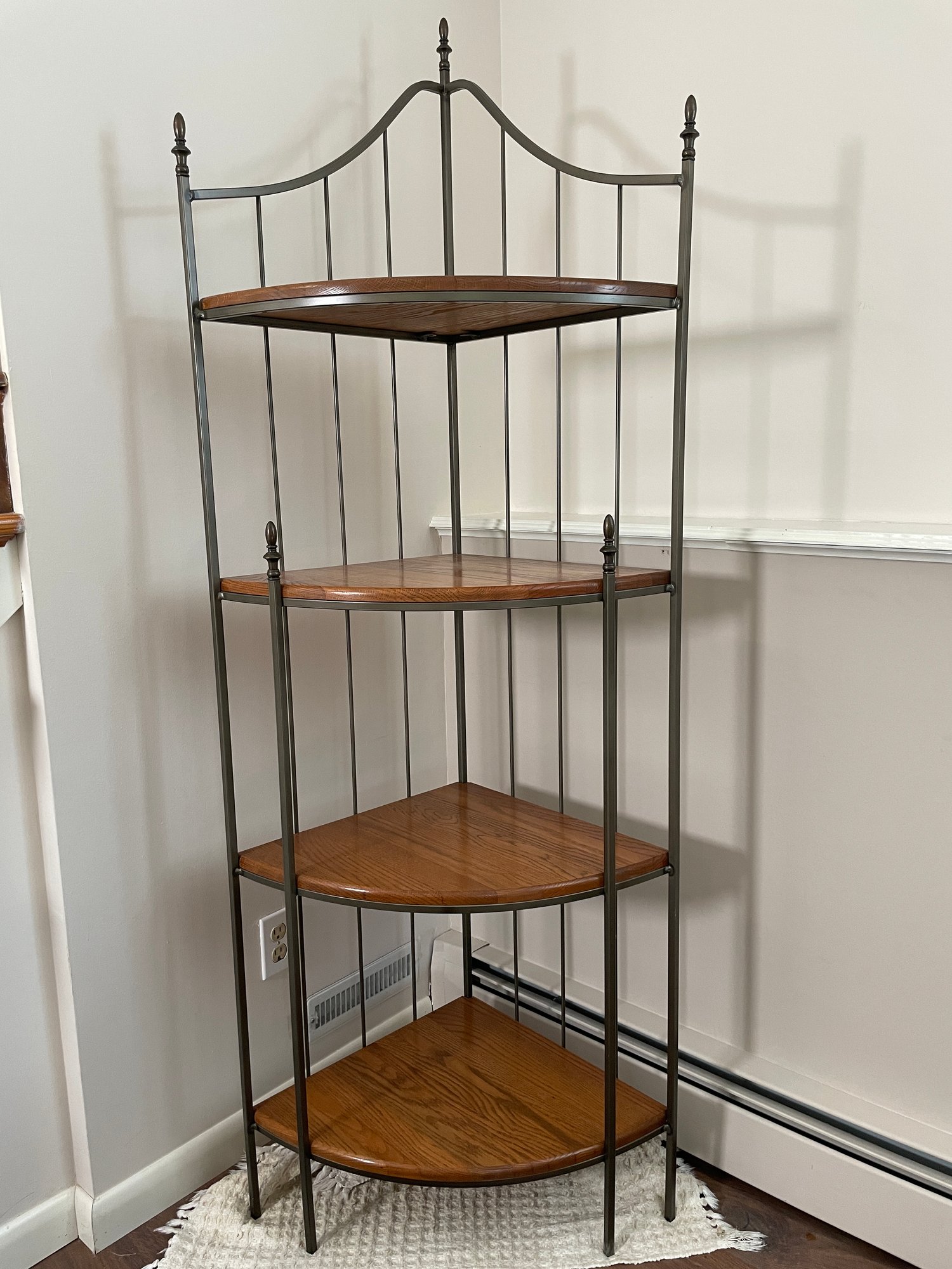 Charleston Forge , Four Tiers Steel And Wood Baker Rack Style Corner ...