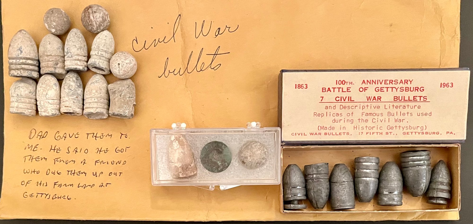 Lot US Civil War Bullets Artefacts - Gettysburg PA & Fredericksburg VA ...
