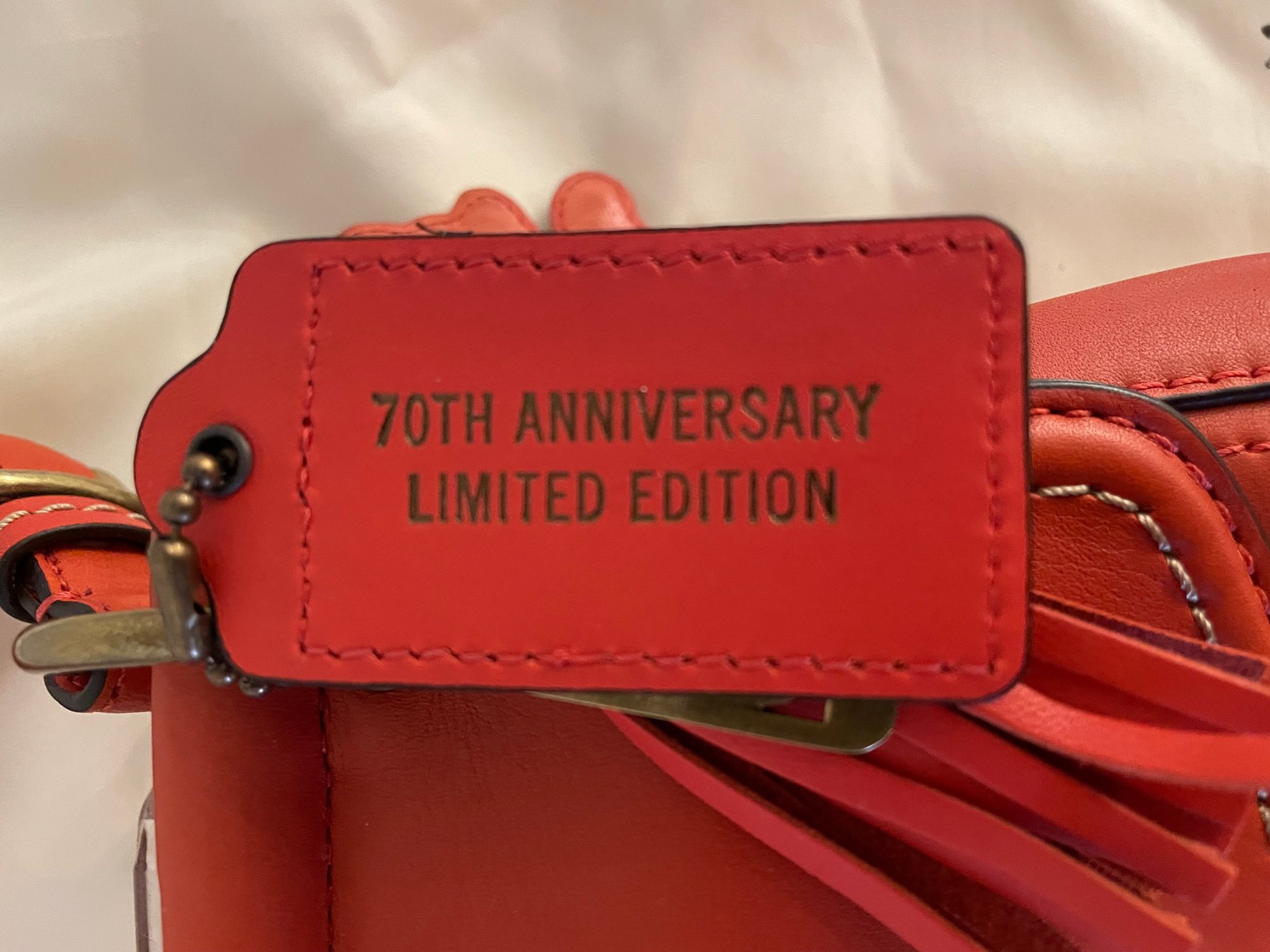 Coach Willis Legacy 70th Anniversary Vermillion Leather Handbag ...