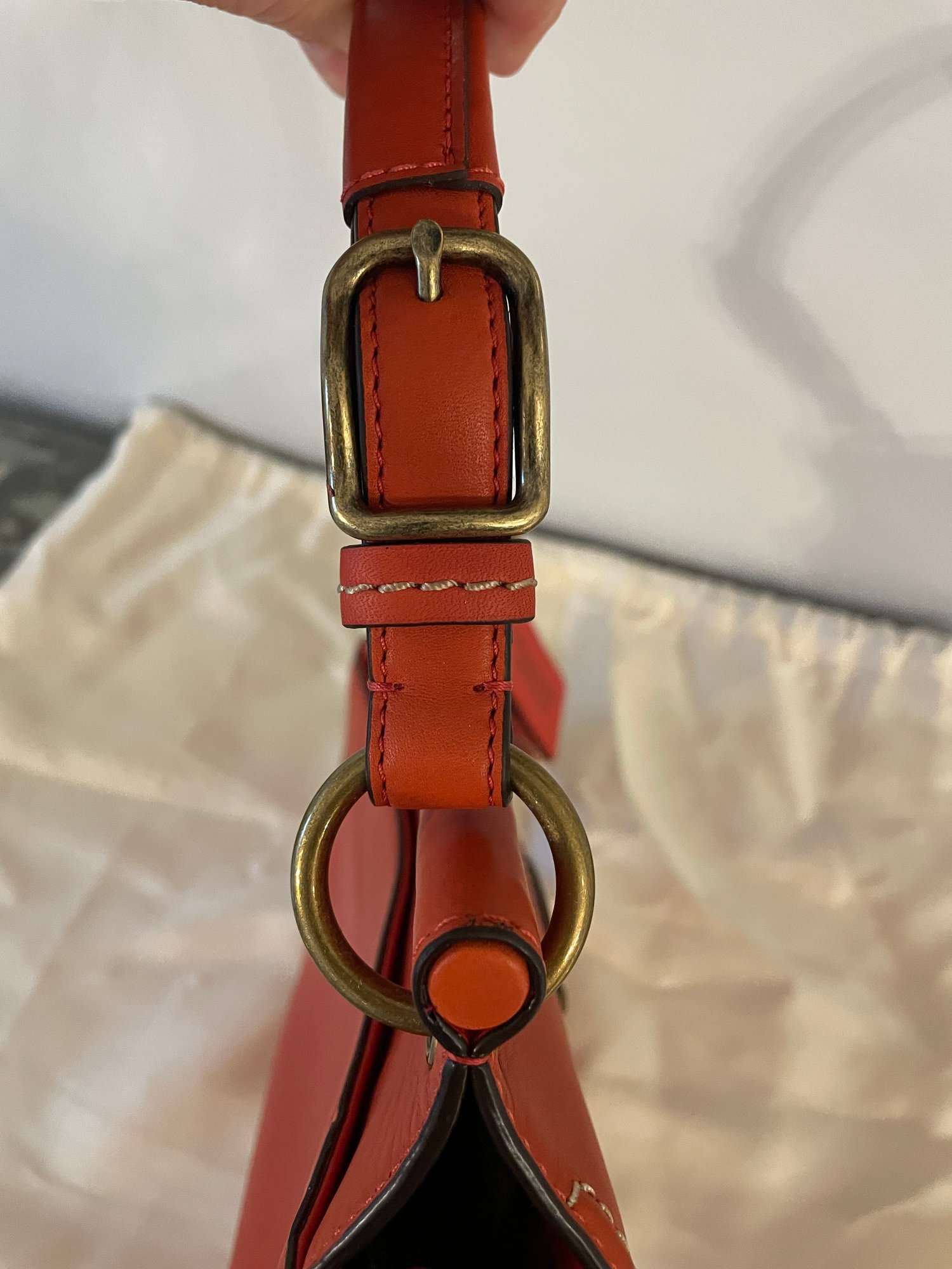 Coach Willis Legacy 70th Anniversary Vermillion Leather Handbag ...