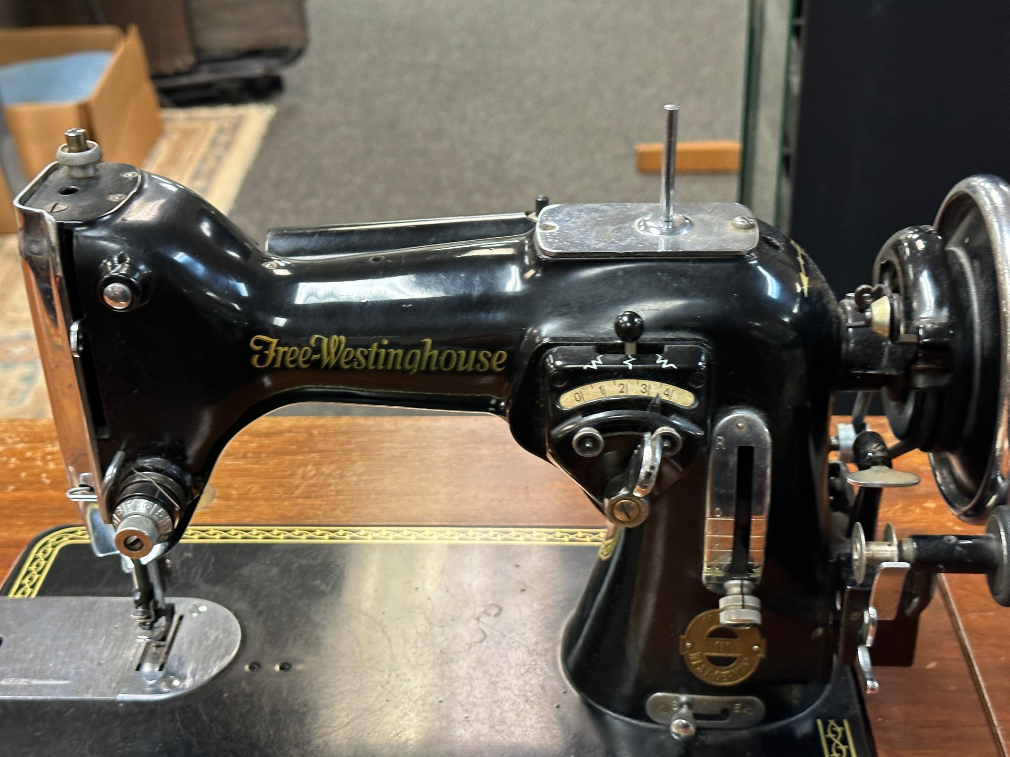 Antique Sewing Machine With Cabinet - Free Westinghouse - Made In West ...