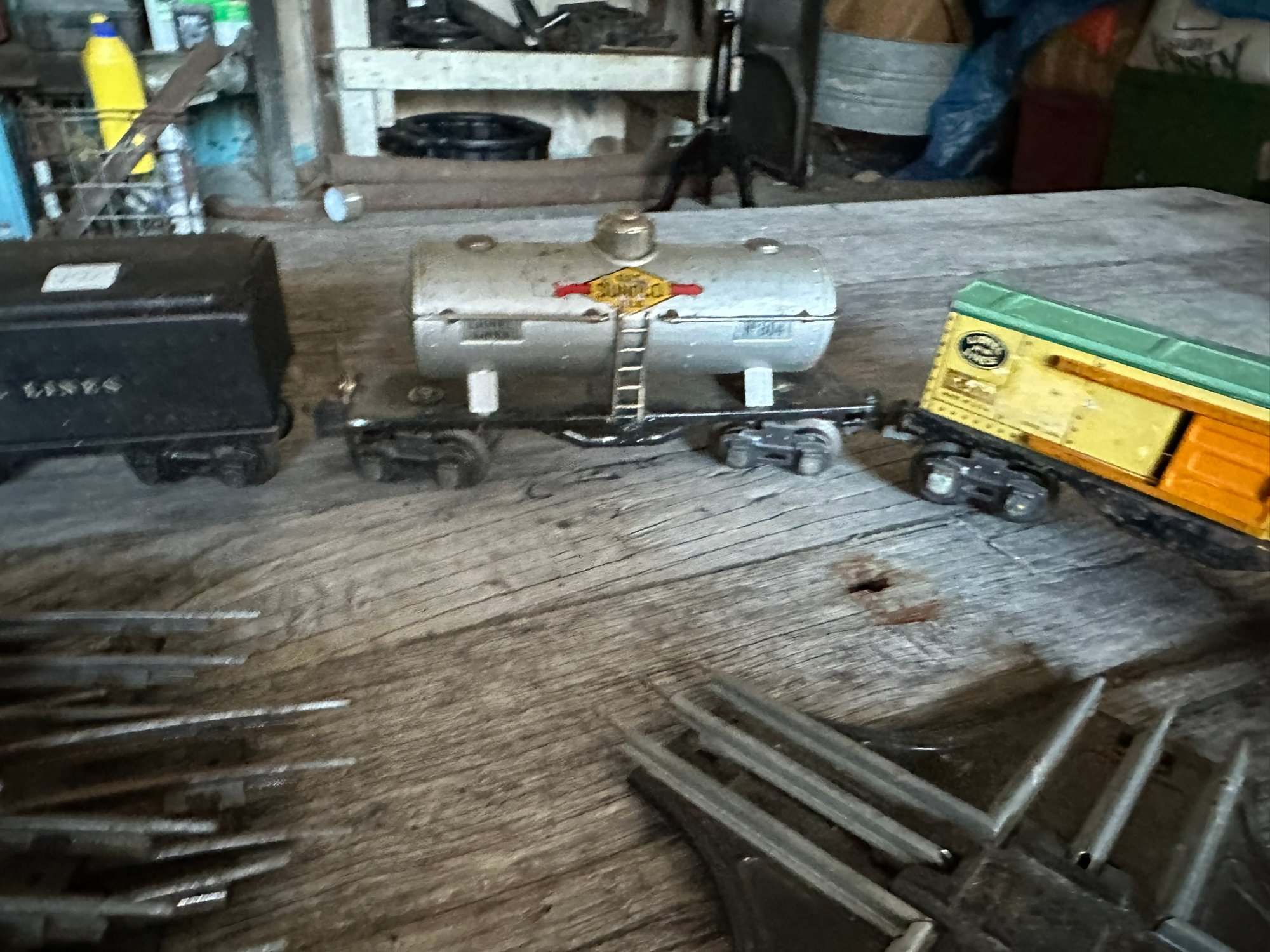 A Vintage Pre-War Metal Lionel Train Set, Tracks And Transformer Intact ...