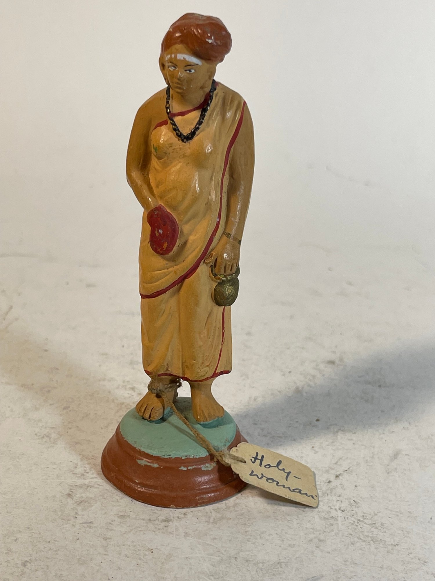 Antique Red Ware Pottery Hand Painted India Indian Soldier Figure ...