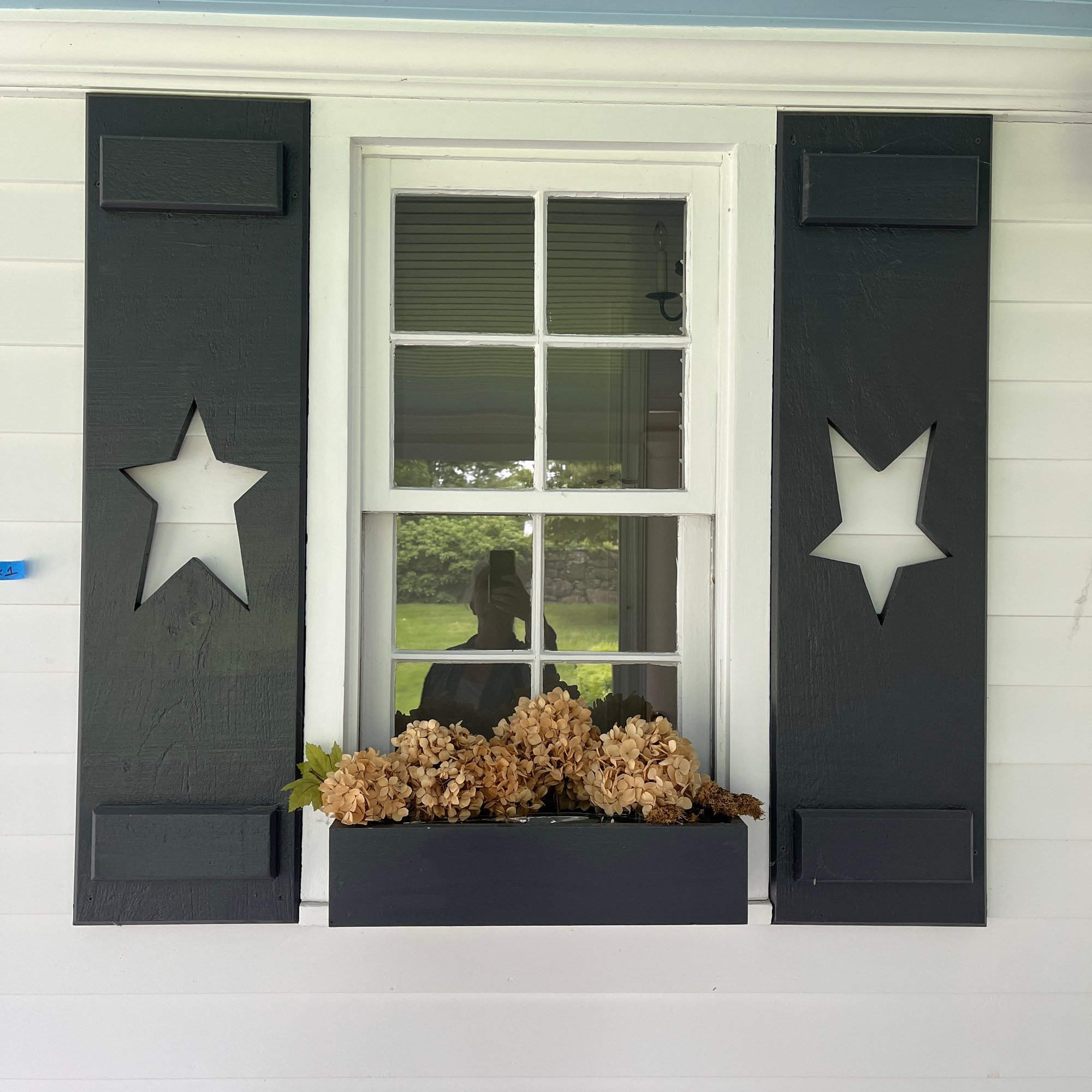 A Pair Of Wood Shutters With Window Box #40778309 | Auctionninja.com