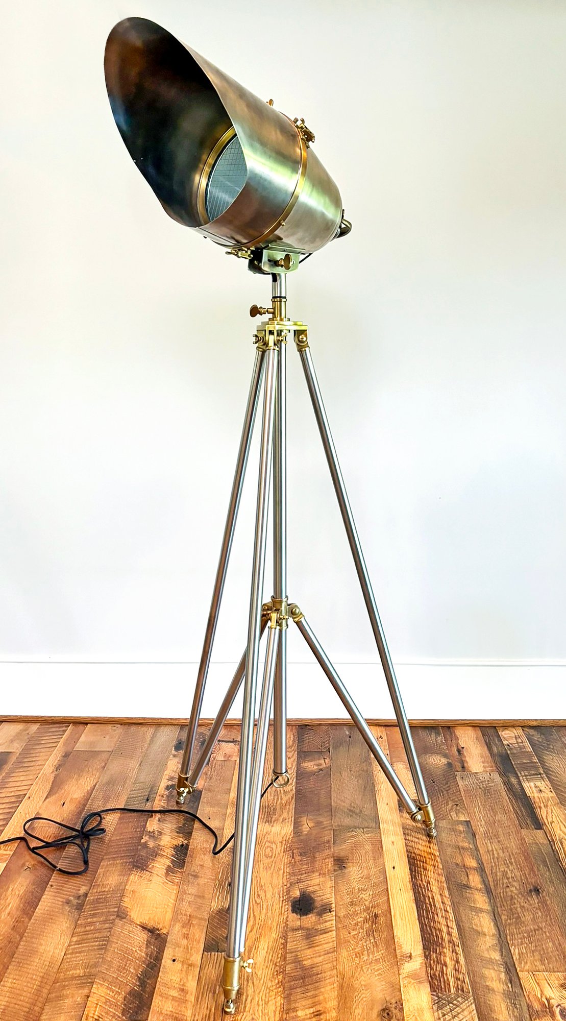 A Brass Tripod Telescope Lamp By Ralph Lauren #40792294 | Auctionninja.com